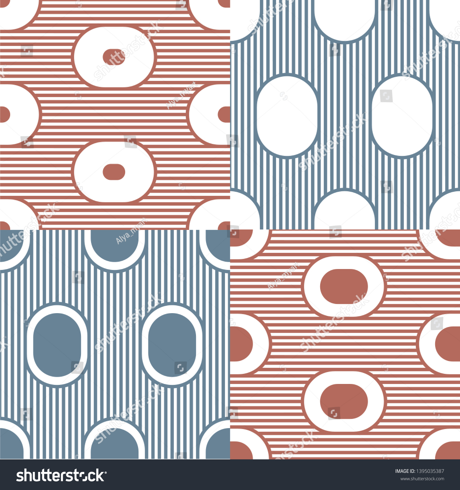 Set Abstract Stripes Vector Illustration Patterns Stock Vector (Royalty ...