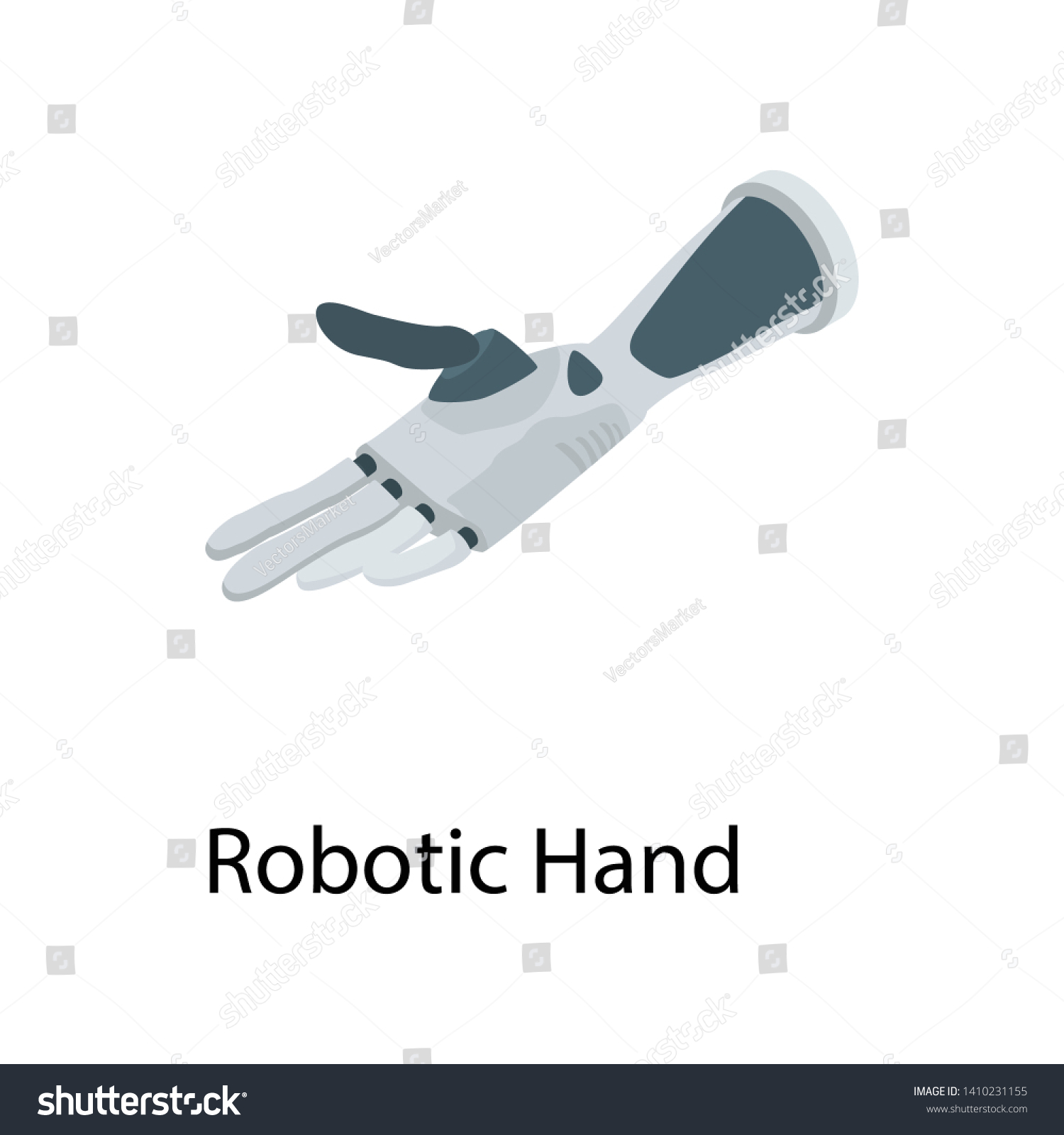 Robot Hand Vector Isometric Design Stock Vector (Royalty Free ...