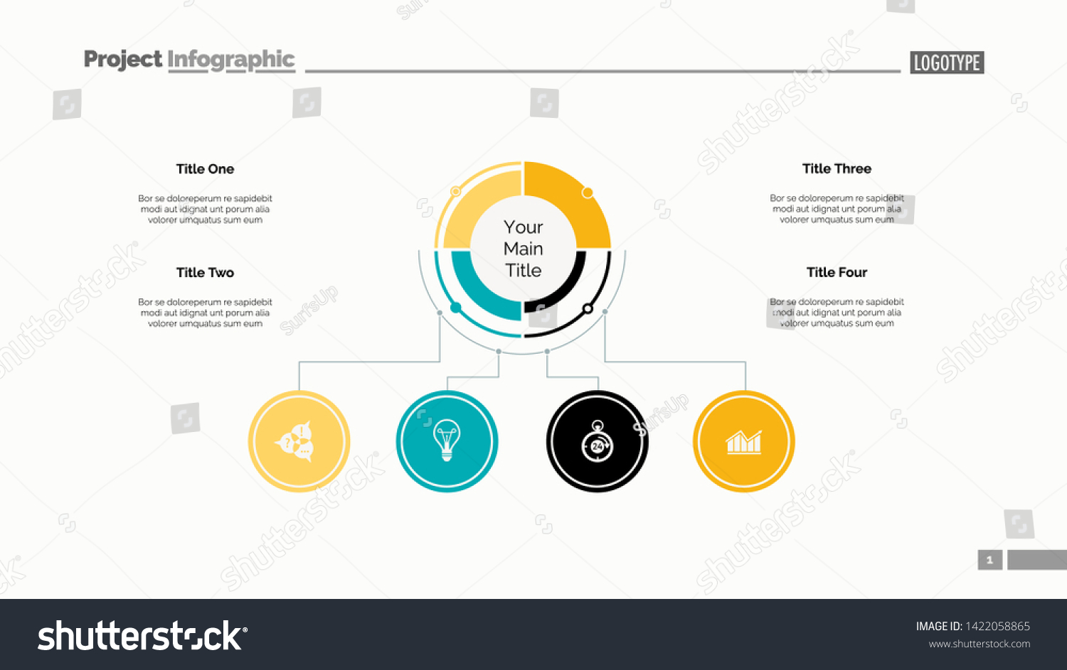 Branches Development Slide Template Business Data Stock Vector (Royalty ...