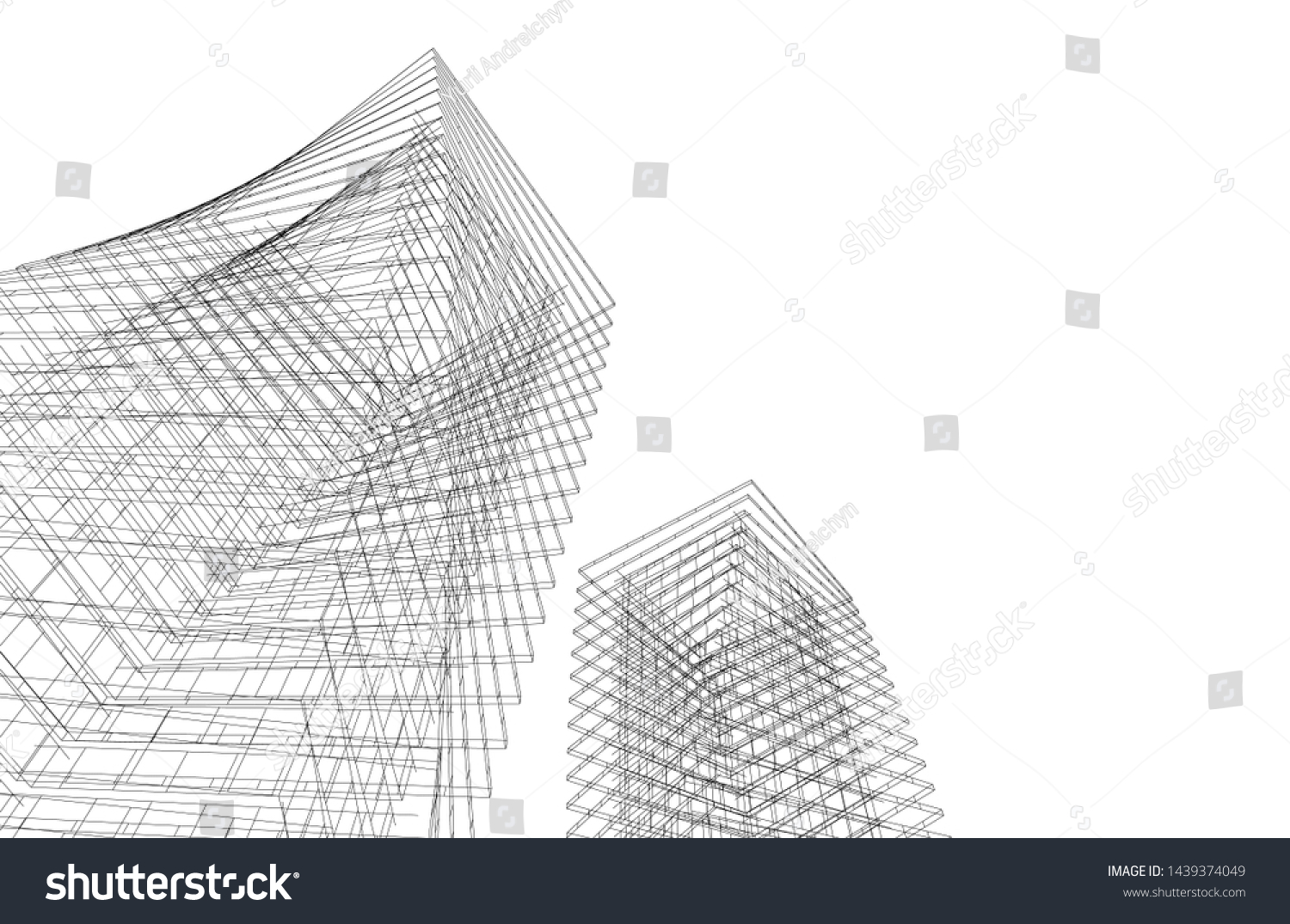 Modern Architecture Building 3d Illustration Stock Vector (Royalty Free ...