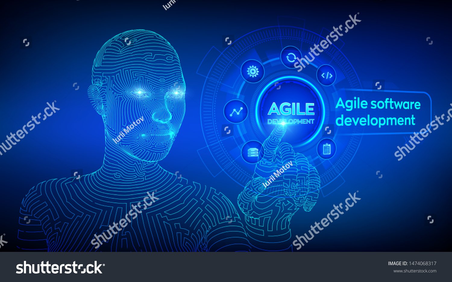 Agile Software Development Methodology Concept On Stock Vector Royalty Free 1474068317