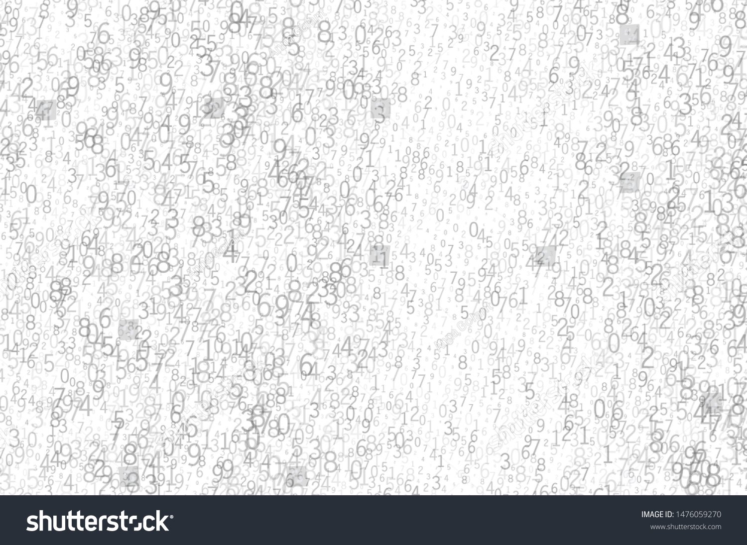 Gray Numbers 0 9 Different Shades Stock Vector (Royalty Free ...