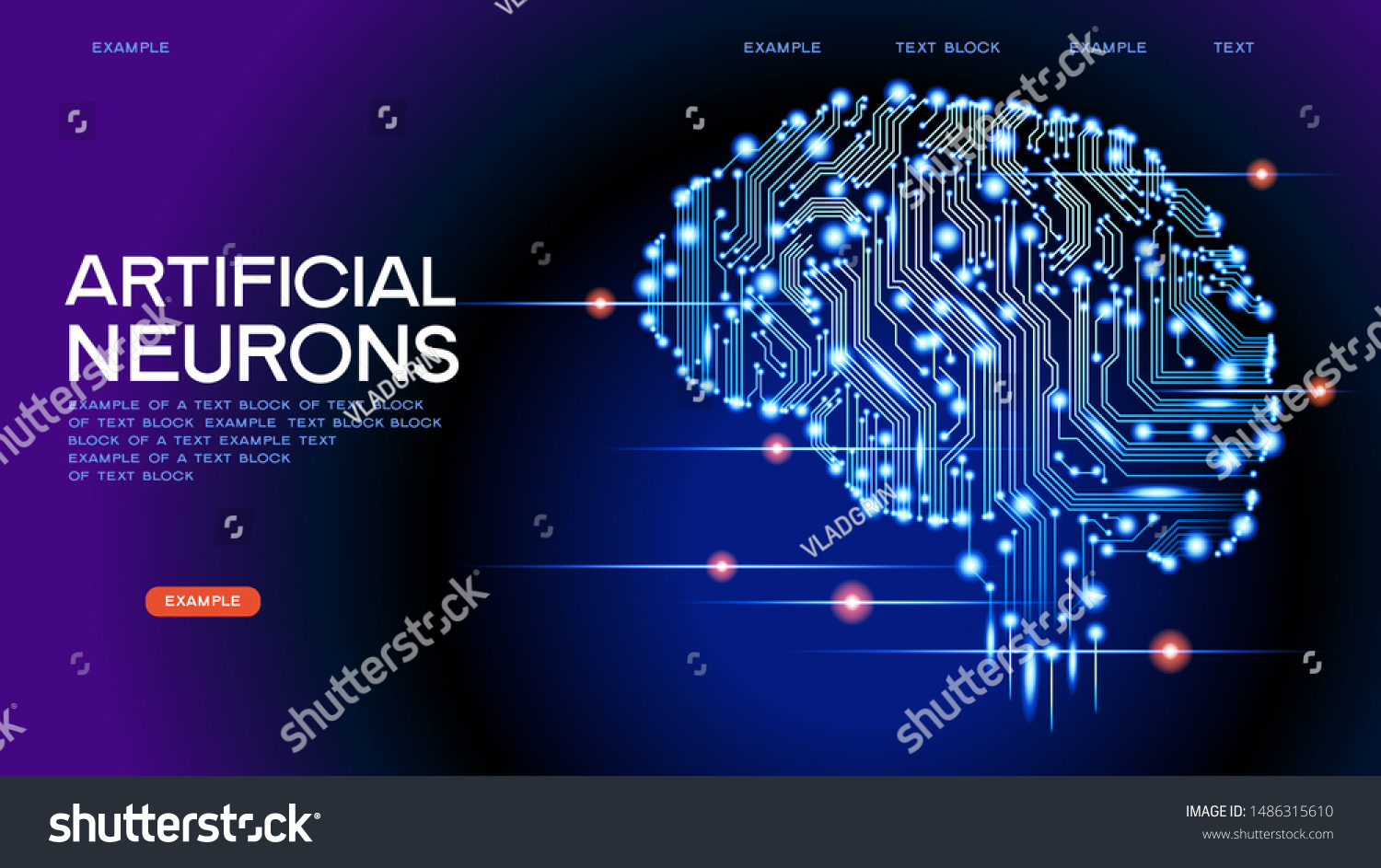 Artificial Neurons Concept Machine Learning Nanotechnologies Stock Vector (Royalty Free ...