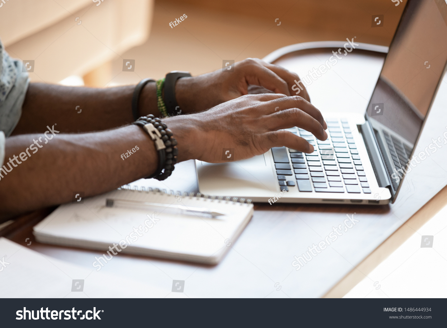 6,234 Black Man Typing On Computer Home Images, Stock Photos & Vectors ...