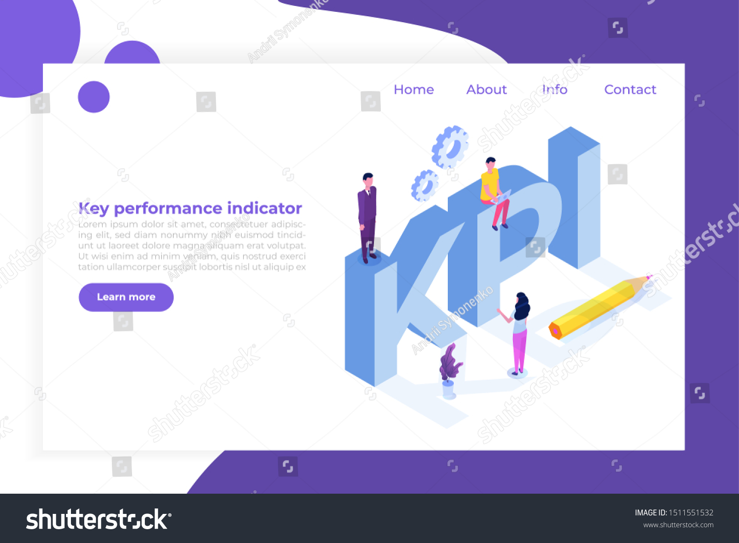 Kpi Key Performance Indicator Business Consulting Stock Vector (Royalty ...