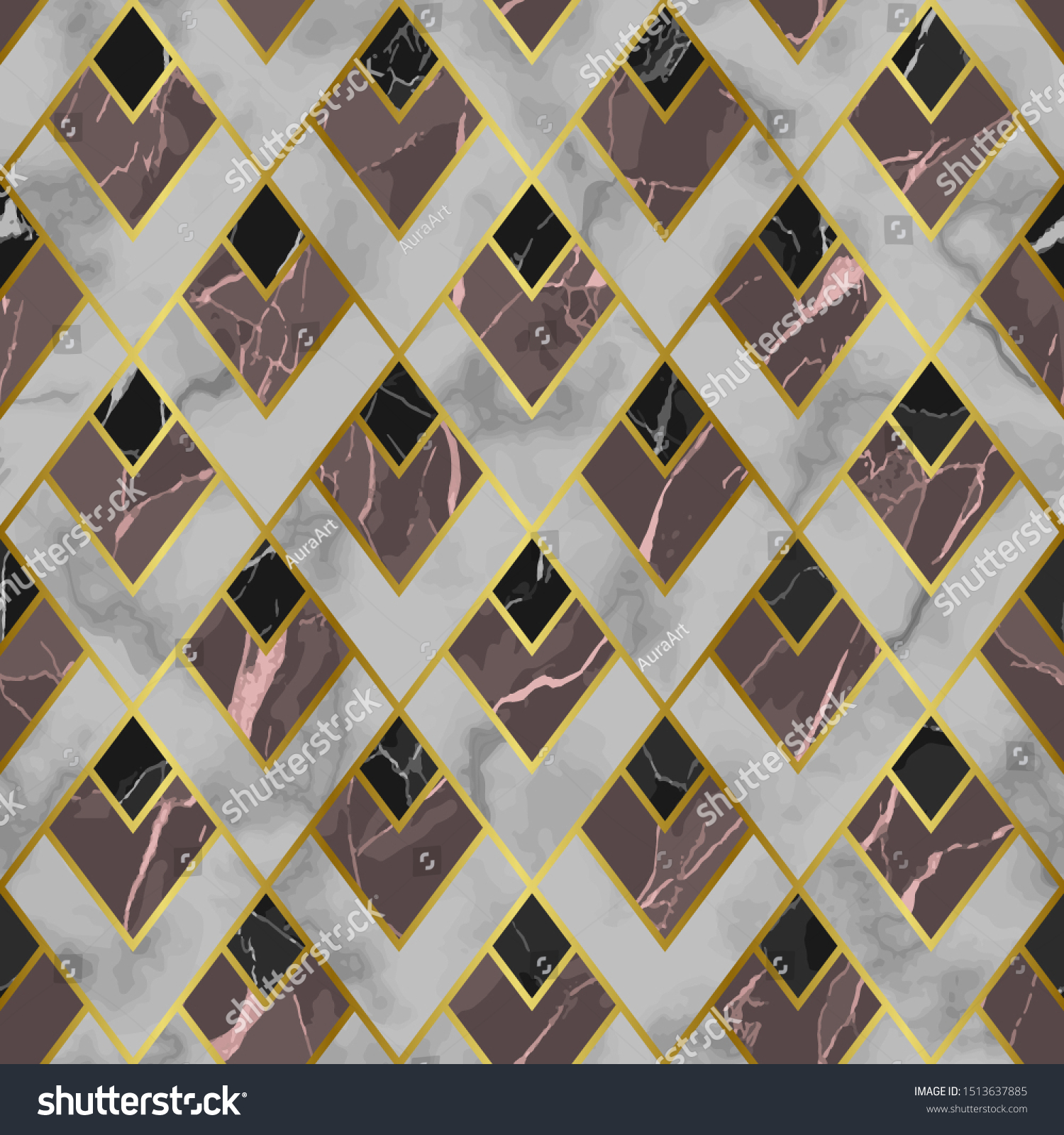Marble Luxury Geometric Seamless Pattern Vector Stock Vector (Royalty ...
