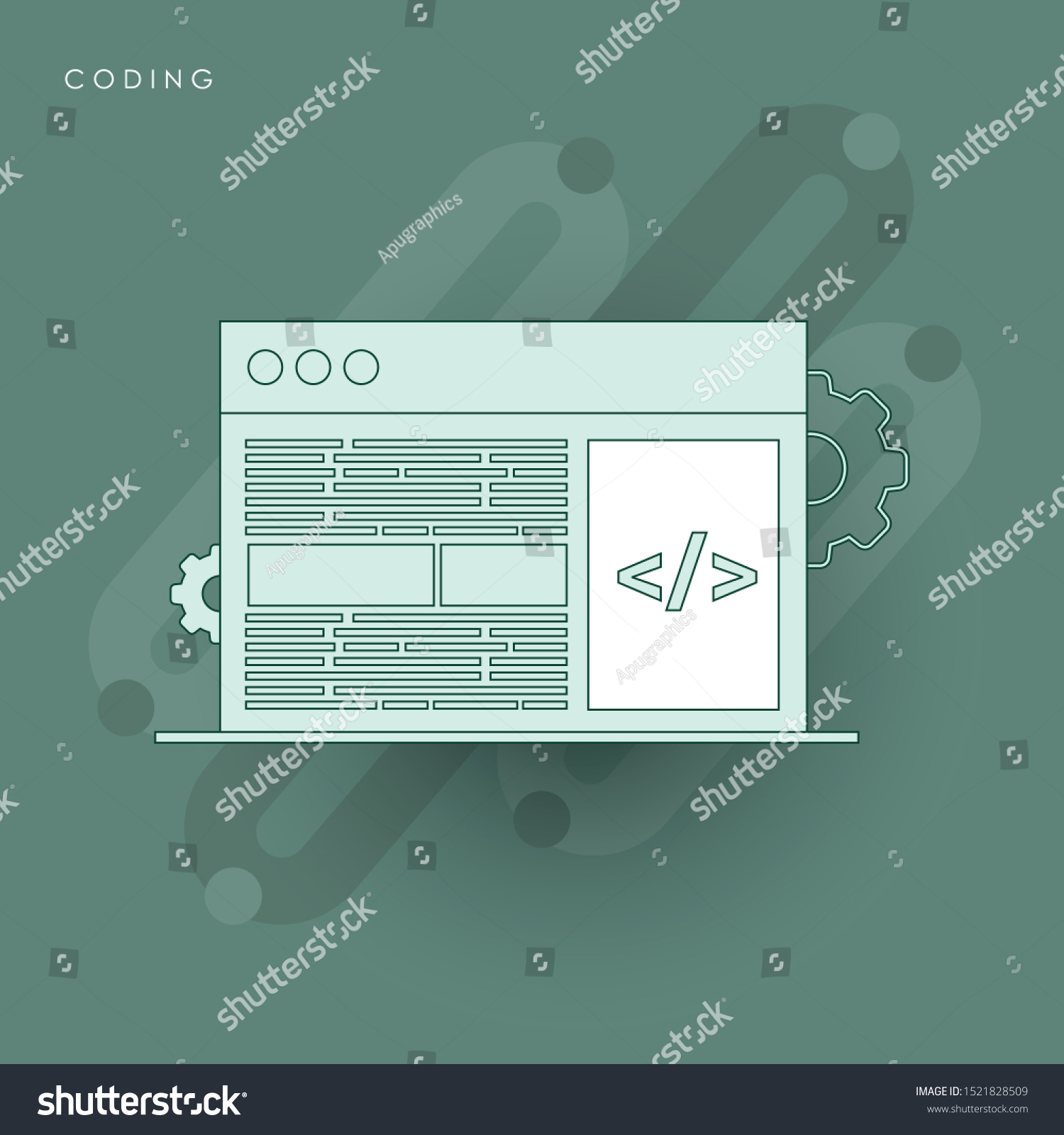 Programming Coding Best Programming Languages Flat Stock Vector ...