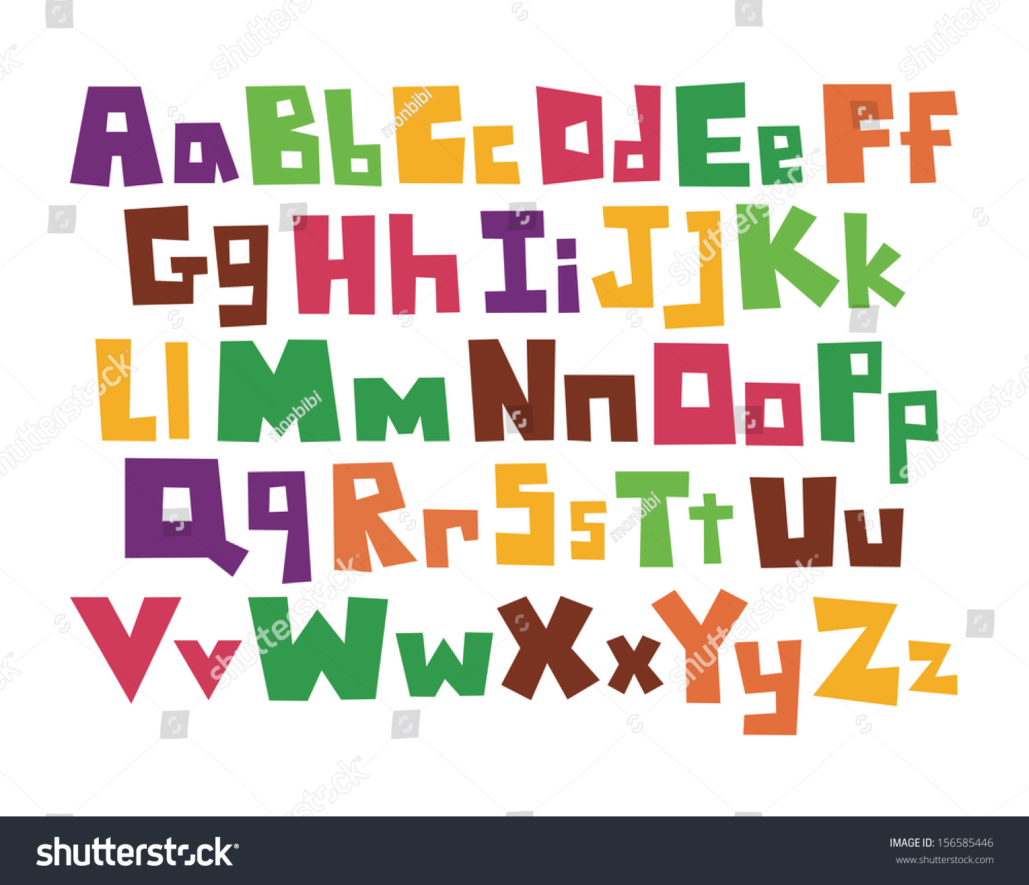 Fun Alphabet Design Vector Illustration Stock Vector (Royalty Free ...