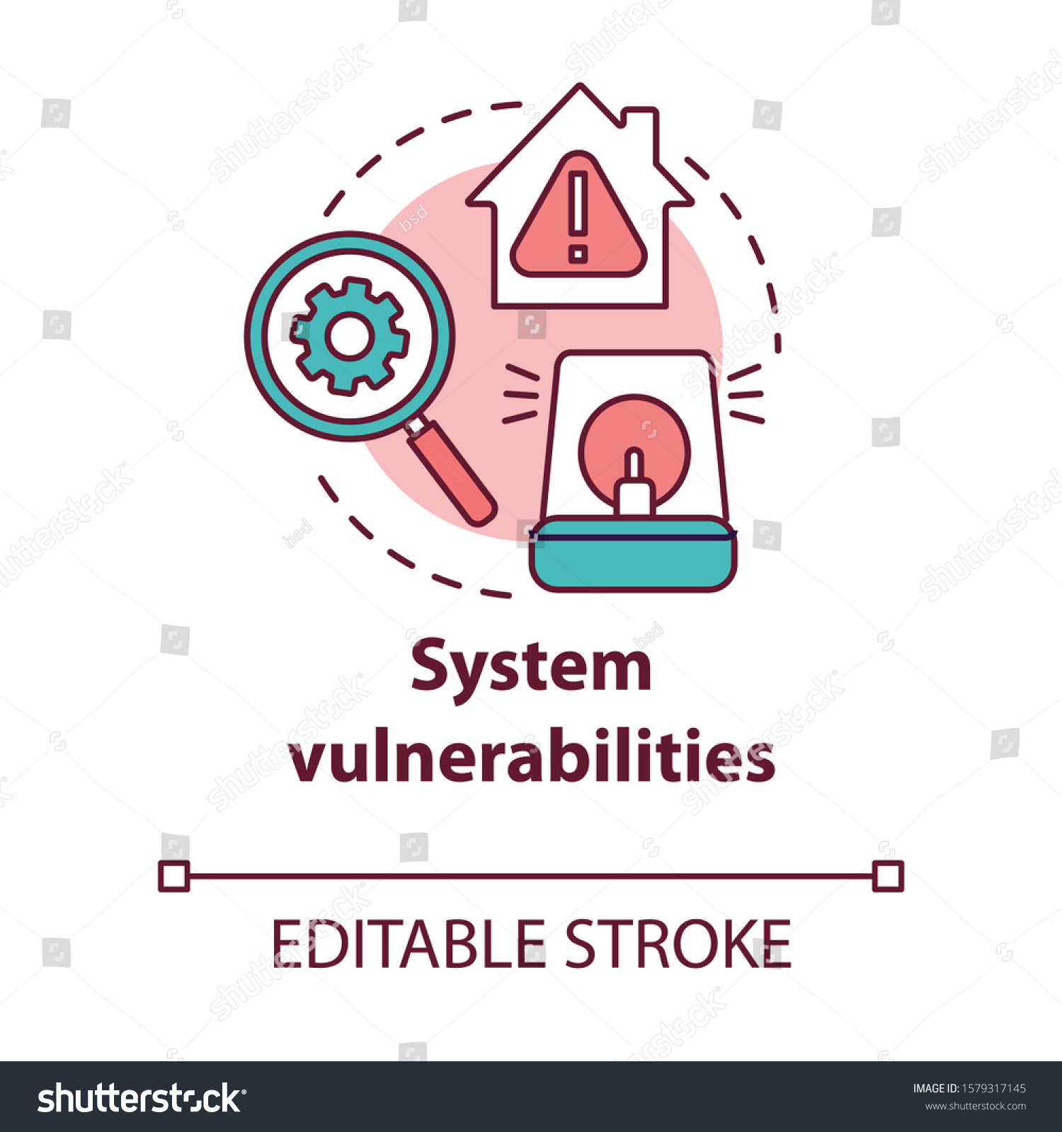 System Vulnerabilities Concept Icon Smart House Stock Vector (Royalty Free) 1579317145 ...