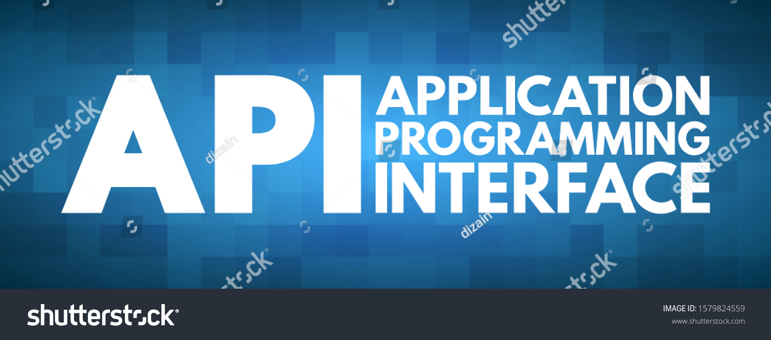 Api Application Programming Interface Connection Between Stock Vector