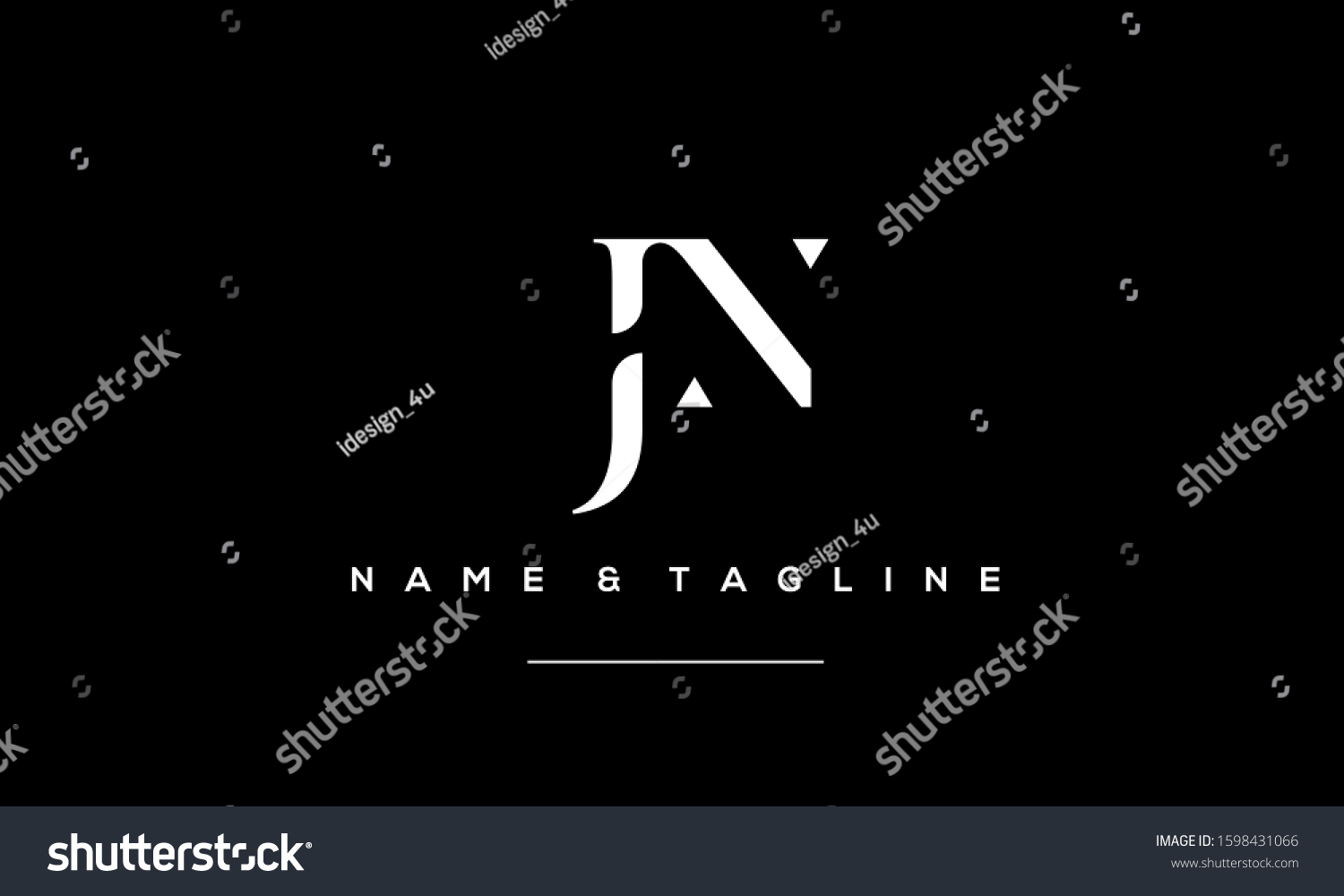 Abstract Alphabet Letter Symbol Icon Jnnjj Stock Vector (Royalty Free) 1598431066 | Shutterstock