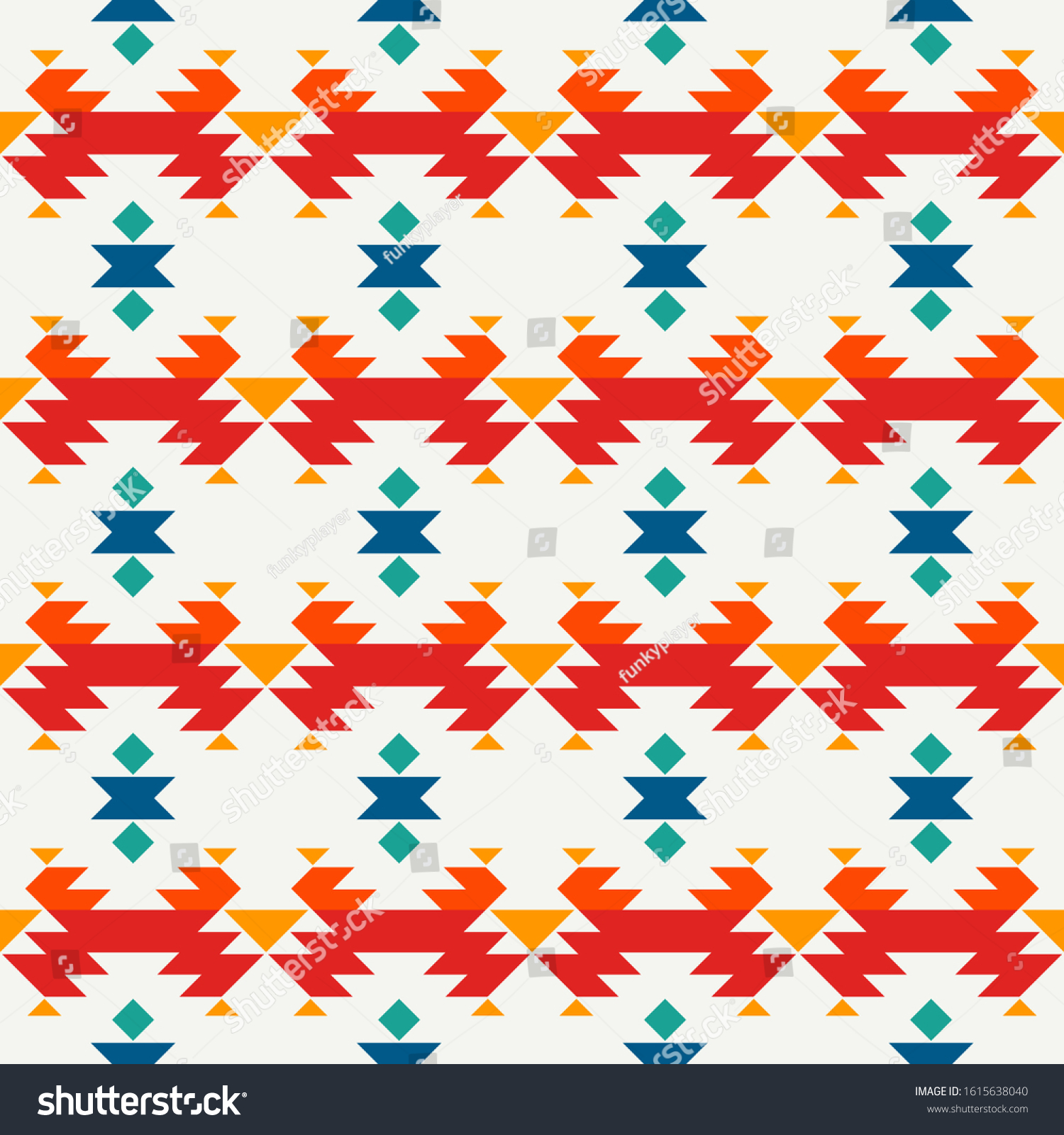 Ethnic Tribal Seamless Pattern Native Americans Stock Vector (Royalty ...