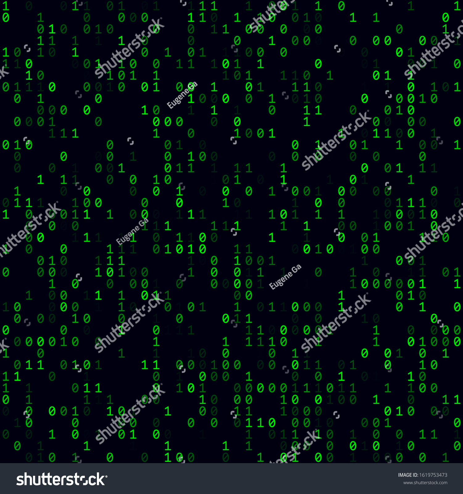 Digital Background Green Sparse Binary Background Stock Vector (Royalty Free) 1619753473 ...
