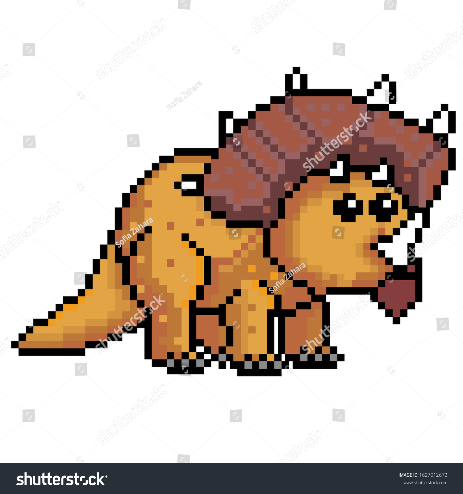 Dinosaur Illustration Isolated On White Background Stock Vector ...