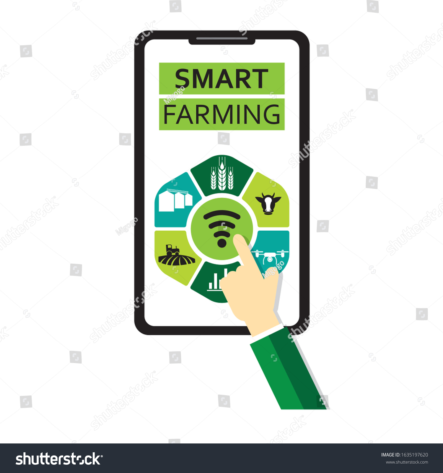 Design Poster Template Promotion Smart Farming Stock Vector (Royalty ...