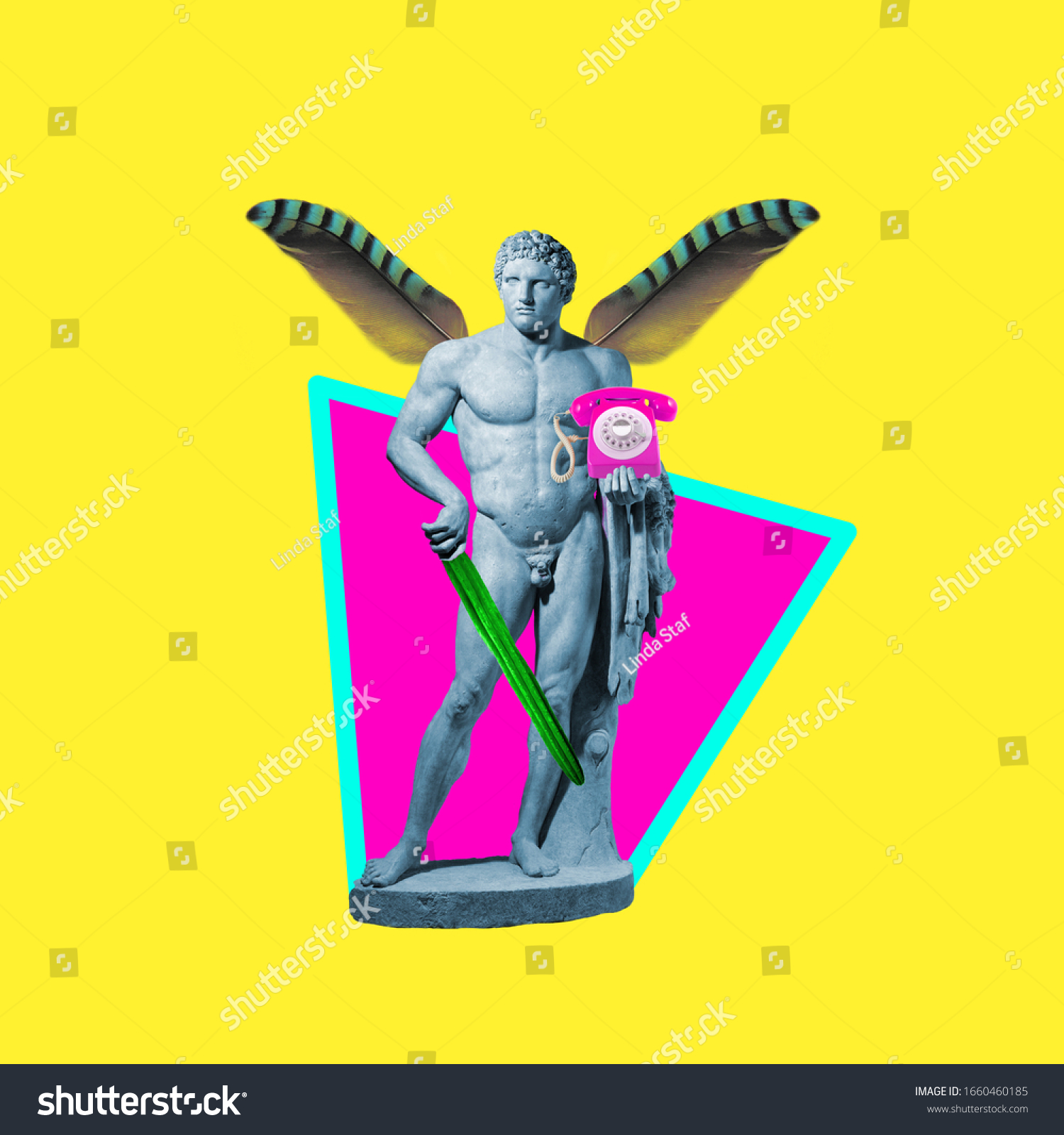 Pop Art Collage Concept Ancient Greek Stock Photo 1660460185 | Shutterstock