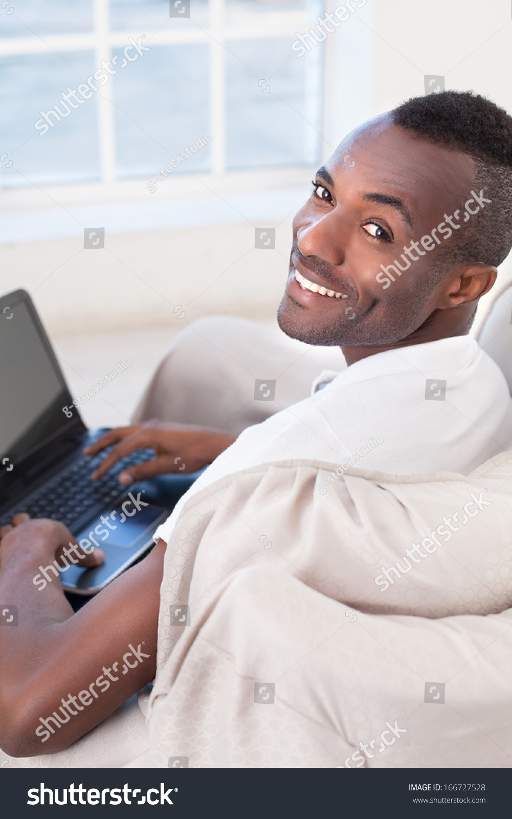 1,719 Top View Man Using Laptop Black Man Images, Stock Photos ...