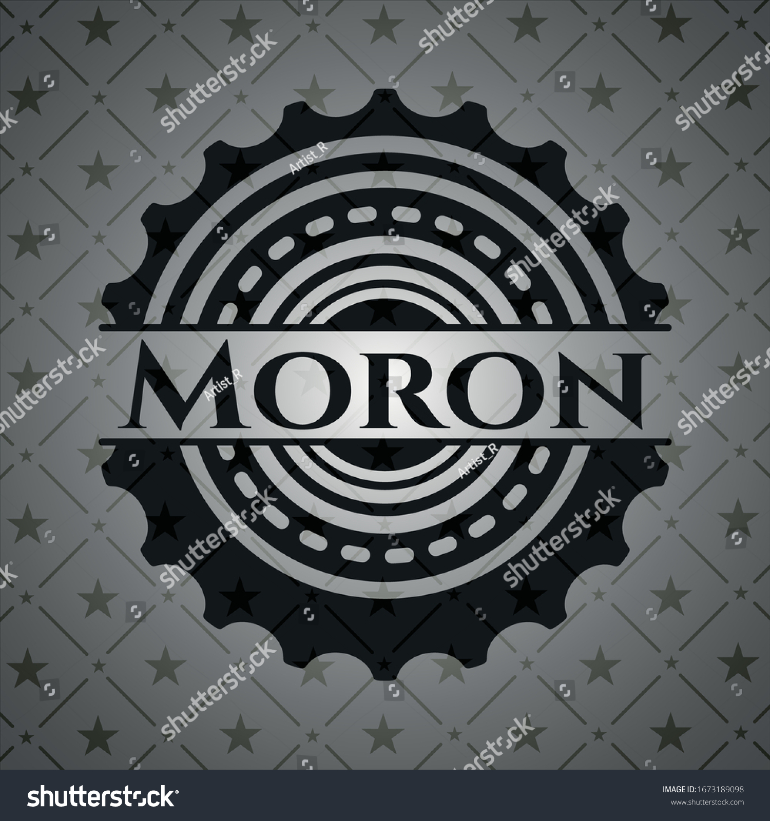Moron Retro Style Black Emblem Vector Stock Vector (Royalty Free) 1673189098 | Shutterstock