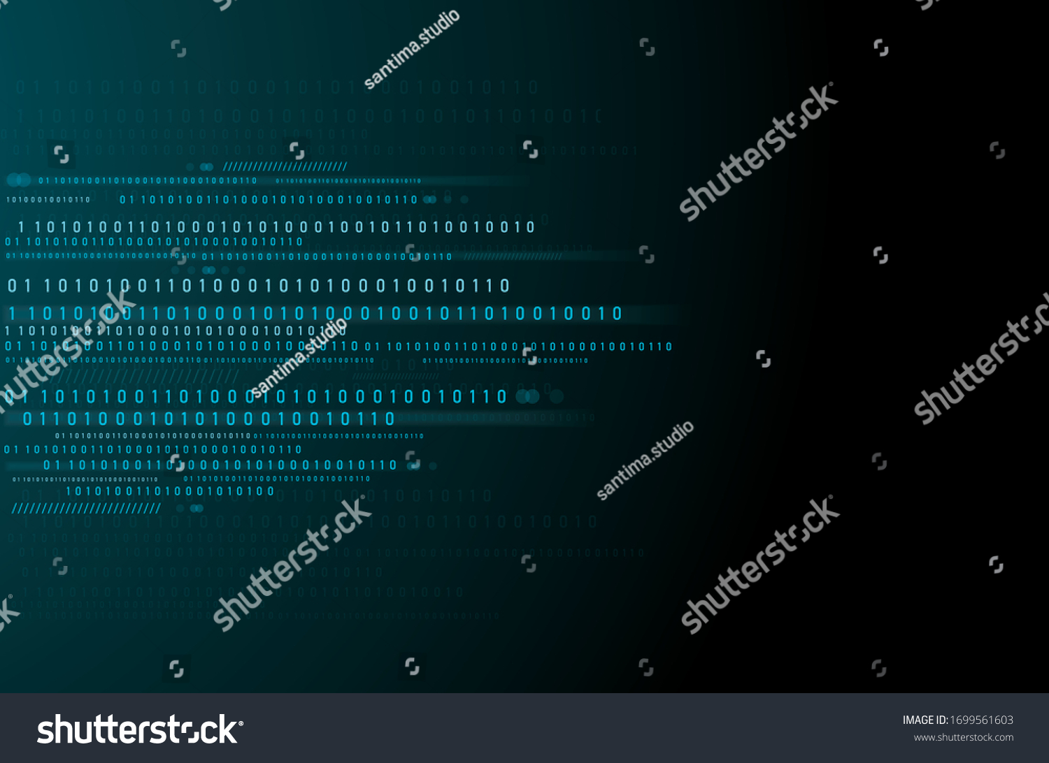 Abstract Technology Background Binary Data Streaming Stock Vector (Royalty Free) 1699561603 ...
