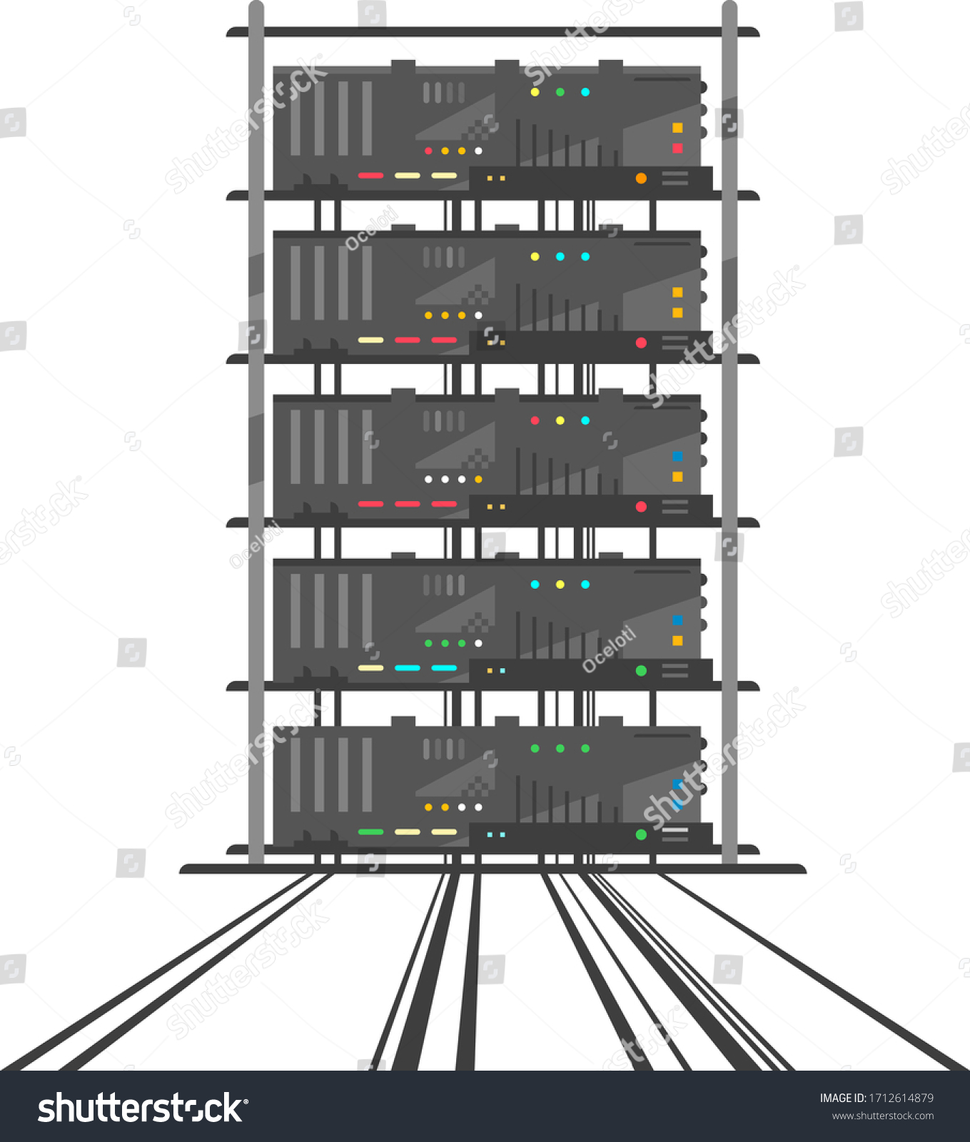 15 Server Room Vector Front View Images, Stock Photos & Vectors ...