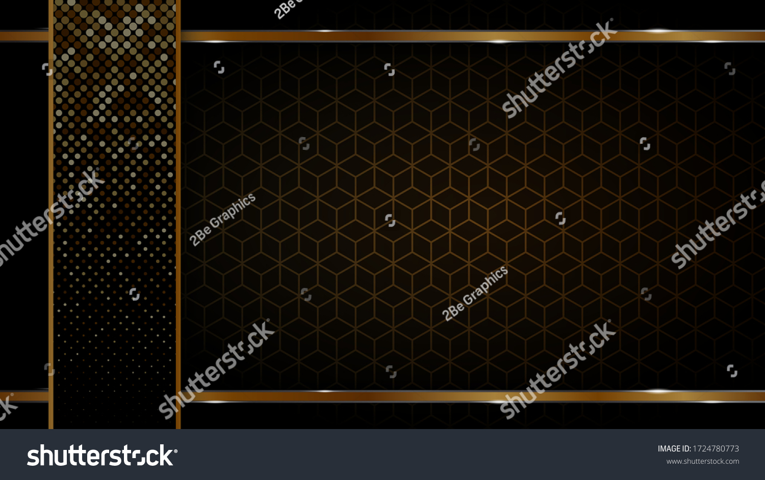Black Gold Background Abstract Geometric Shapes Stock Vector (Royalty ...