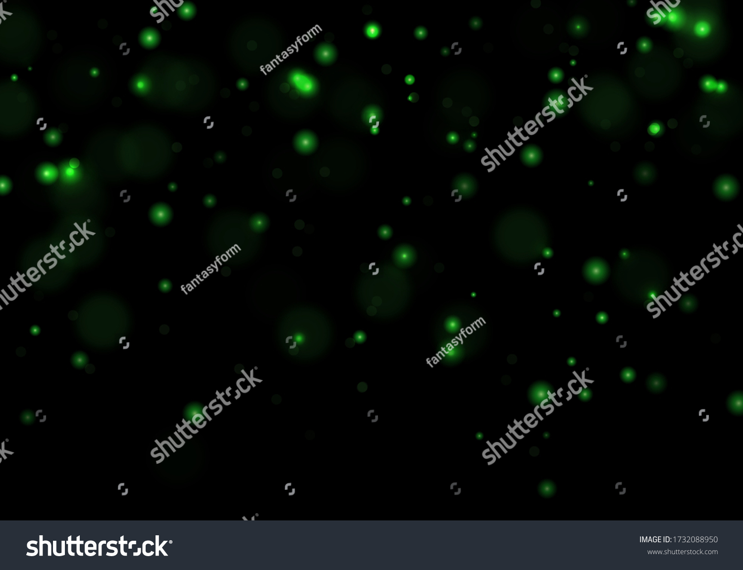 Green Bokeh Overlay Light Background Sparkle Stock Vector (Royalty Free ...