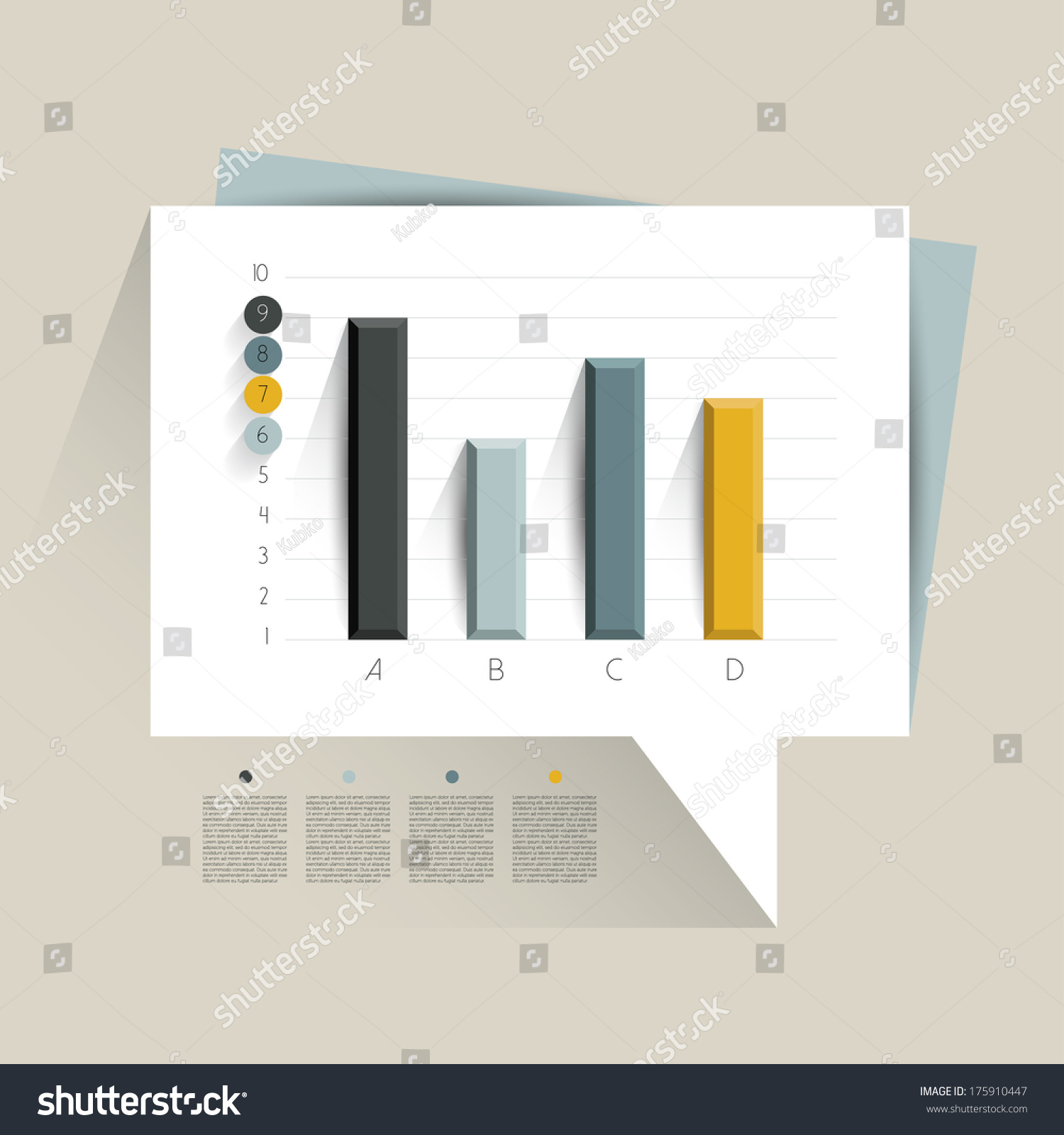 Example Business Flat Design Graph Infographics: เวกเตอร์สต็อก (ปลอดค่า ...