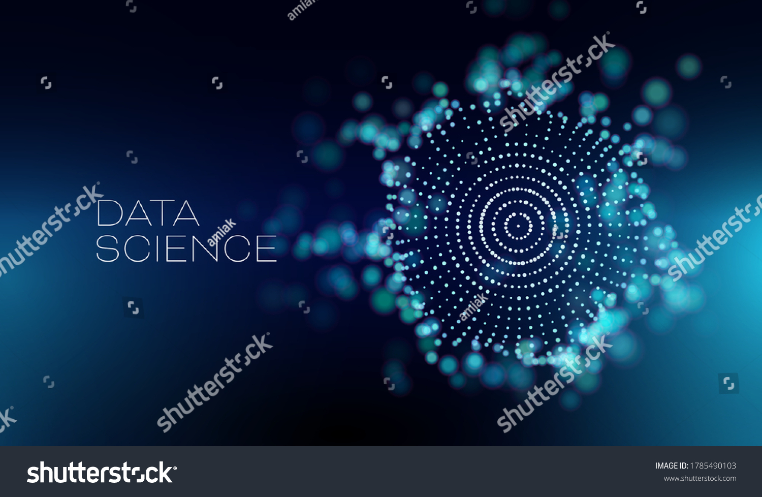 Data Science Abstract Vector Background 3d Stock Vector (Royalty Free ...