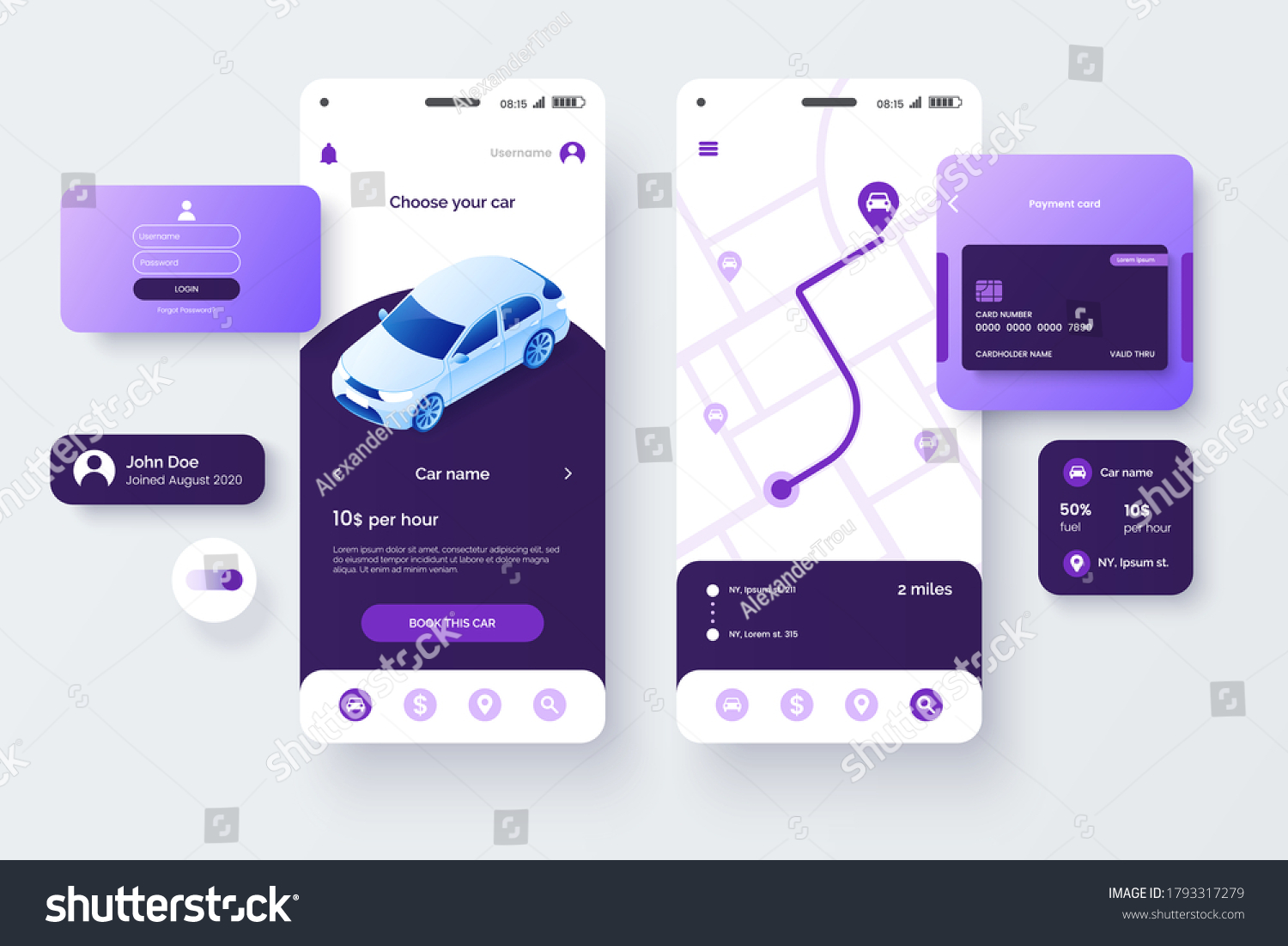 17,397 Car App Template Images, Stock Photos & Vectors | Shutterstock