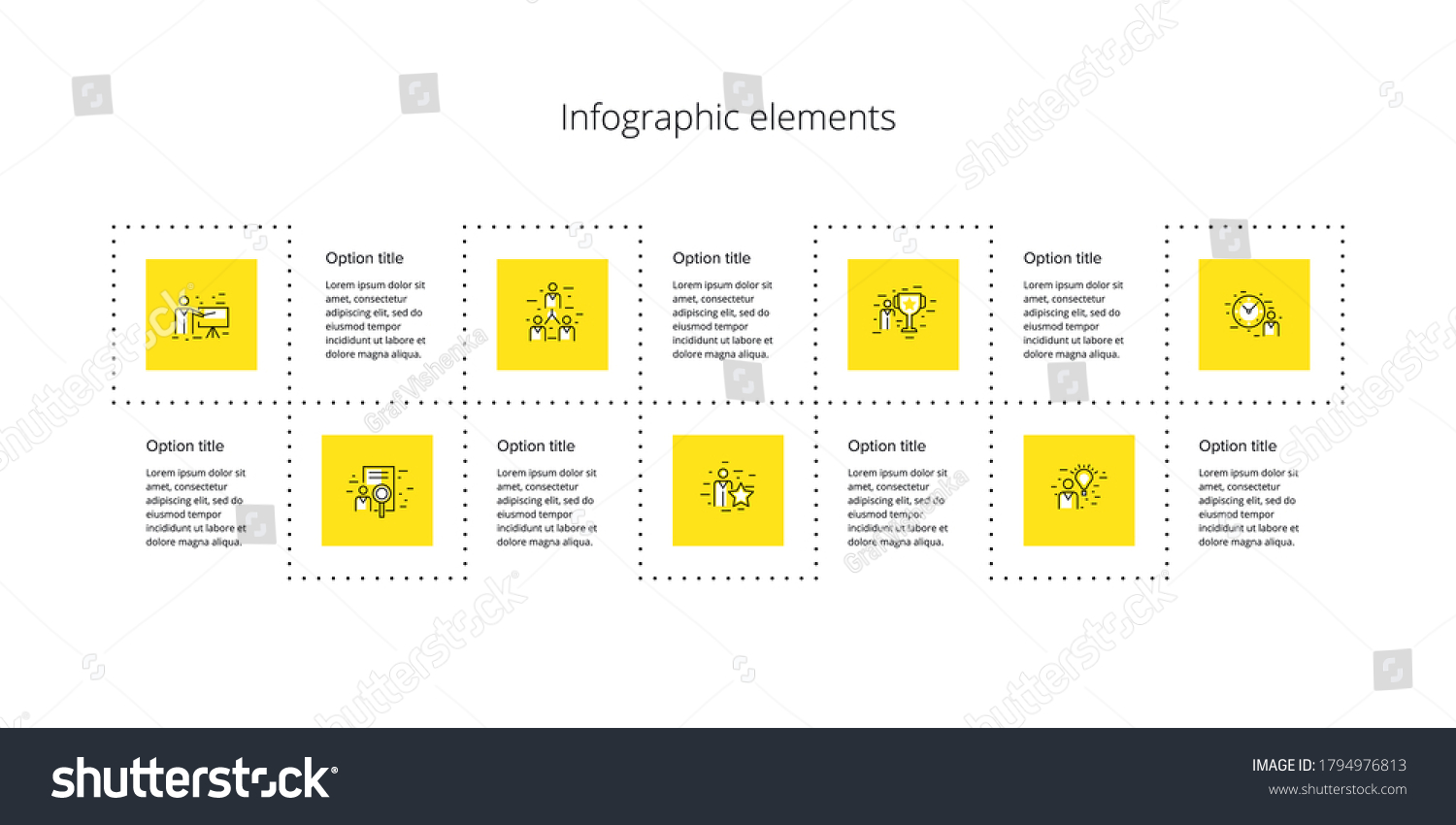 Business Process Chart Infographics 7 Step Stock Vector (Royalty Free ...