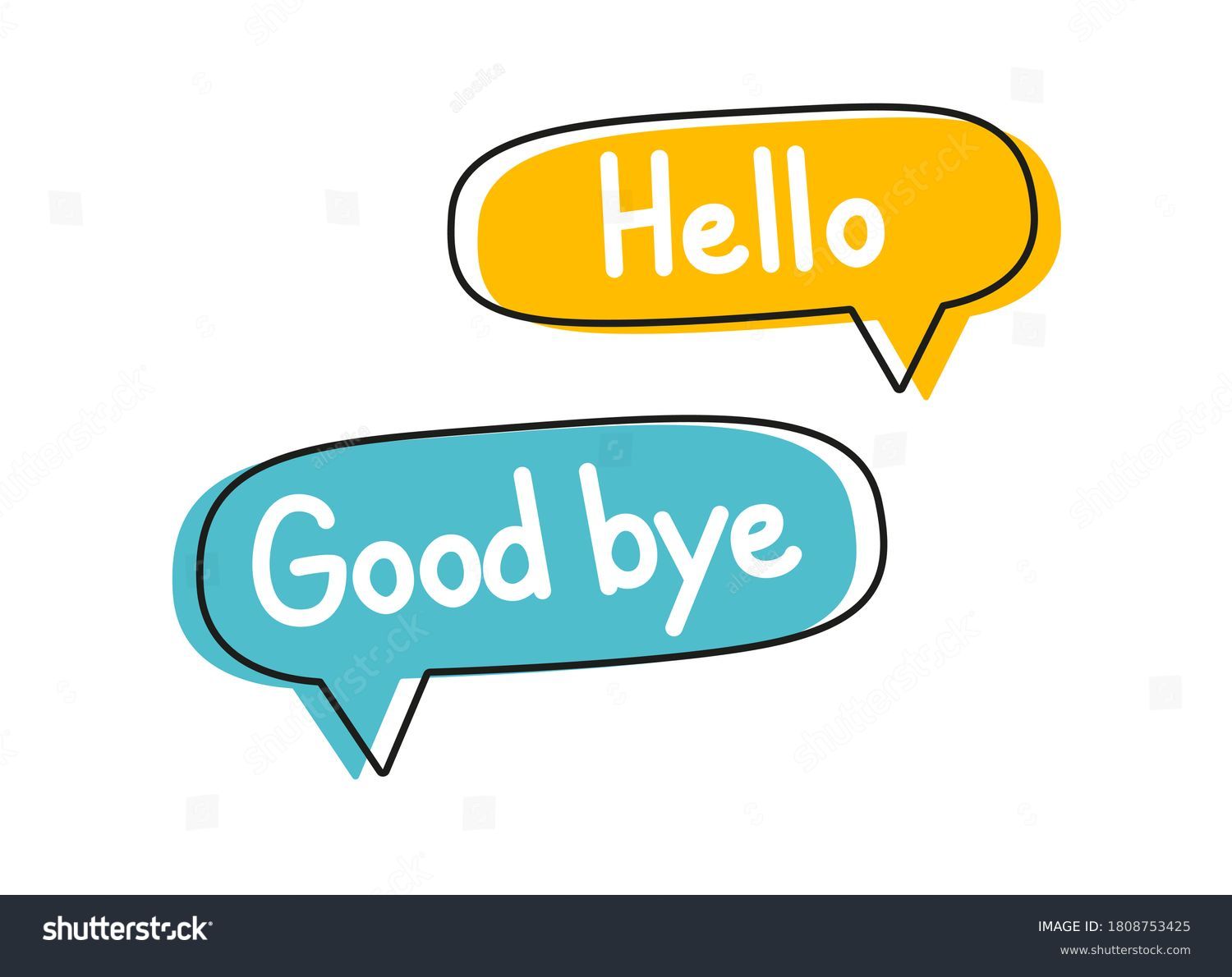 People Saying Hello And Bye Bye Clip Art