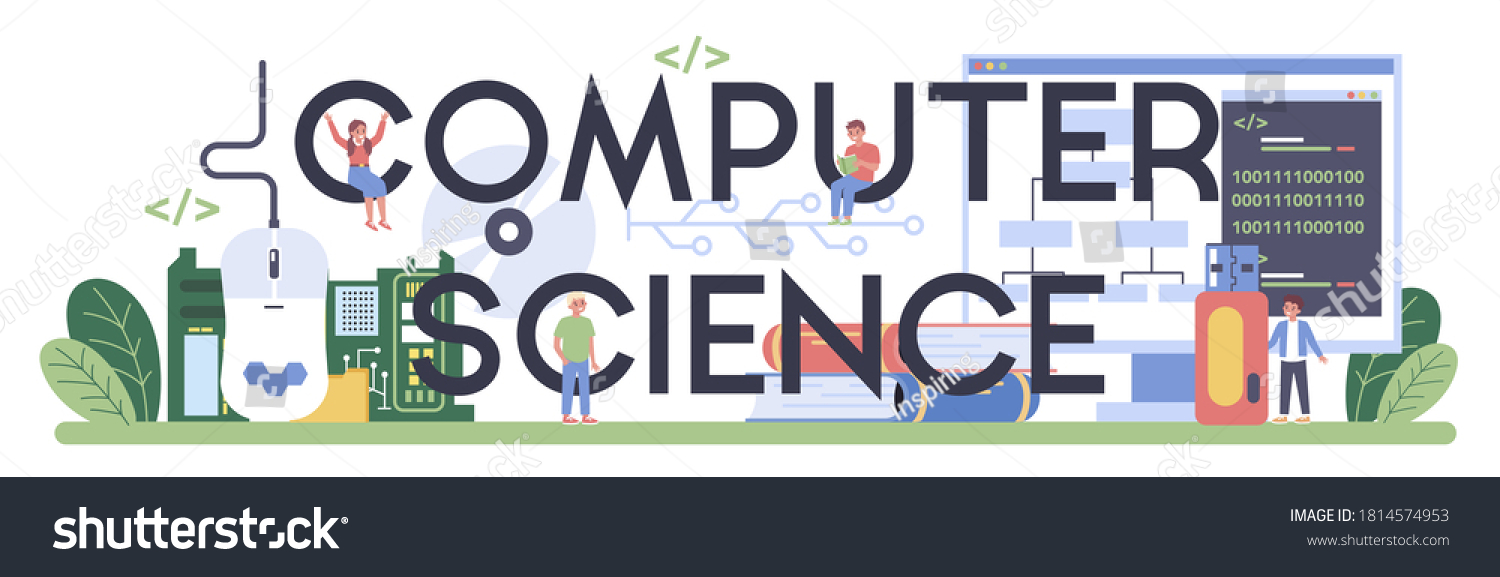 Computer Science Typographic Header Student Write Stock Vector (Royalty Free) 1814574953 ...
