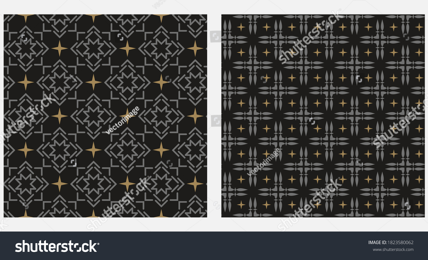 Decorative Background Patterns Seamless Wallpaper Texture Stock Vector ...