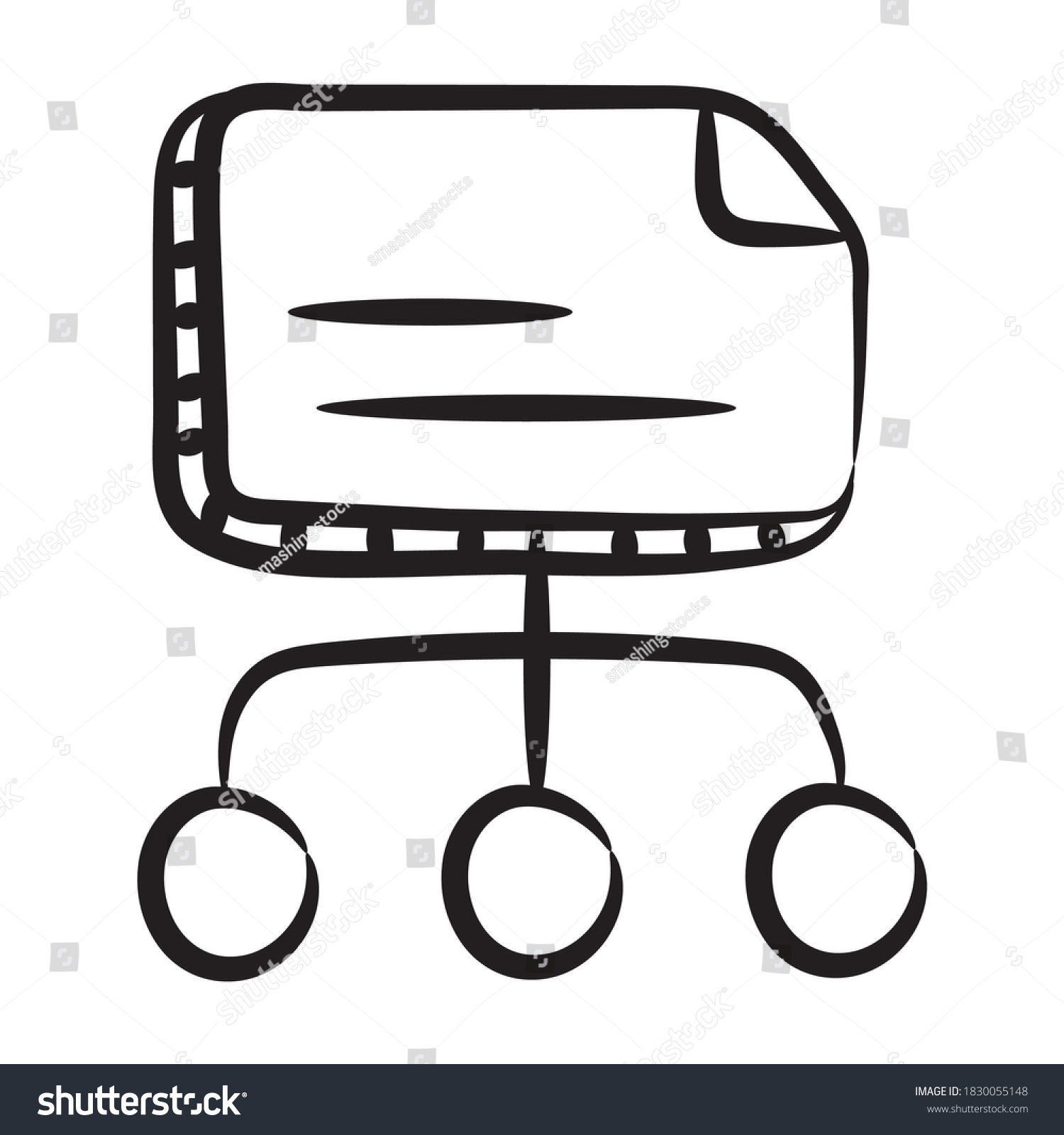 Vector Style Data Flow Modern Linear Stock Vector (Royalty Free ...