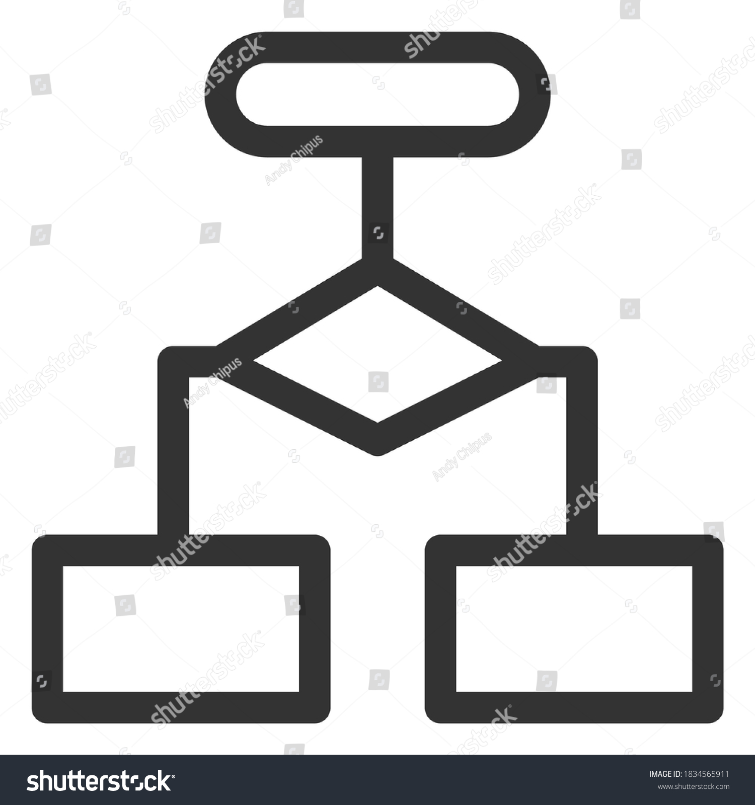 Algorithm Icon Algorithm Flow Diagram Symbol Stock Vector (Royalty Free ...