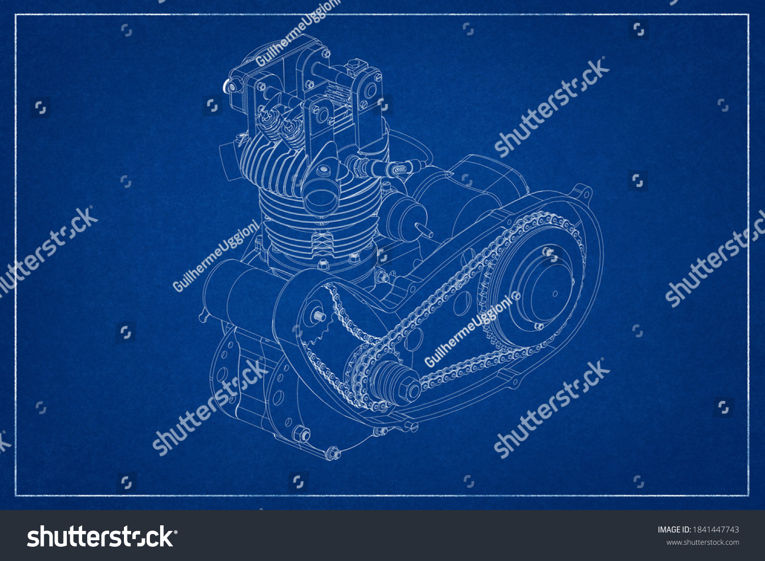 3d Design Motorcycle Engine Exploded View Stock Illustration 1841447743 | Shutterstock