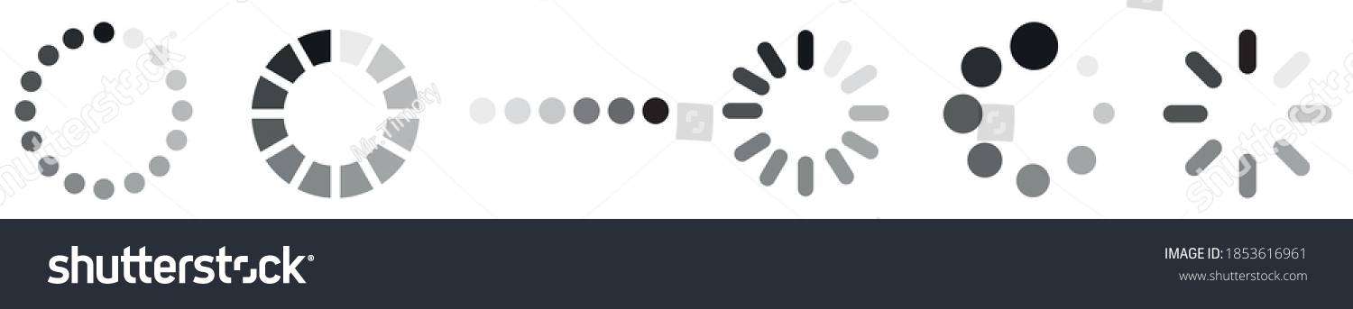 Loading Icon Set Load Circle Loader Stock Vector (Royalty Free ...