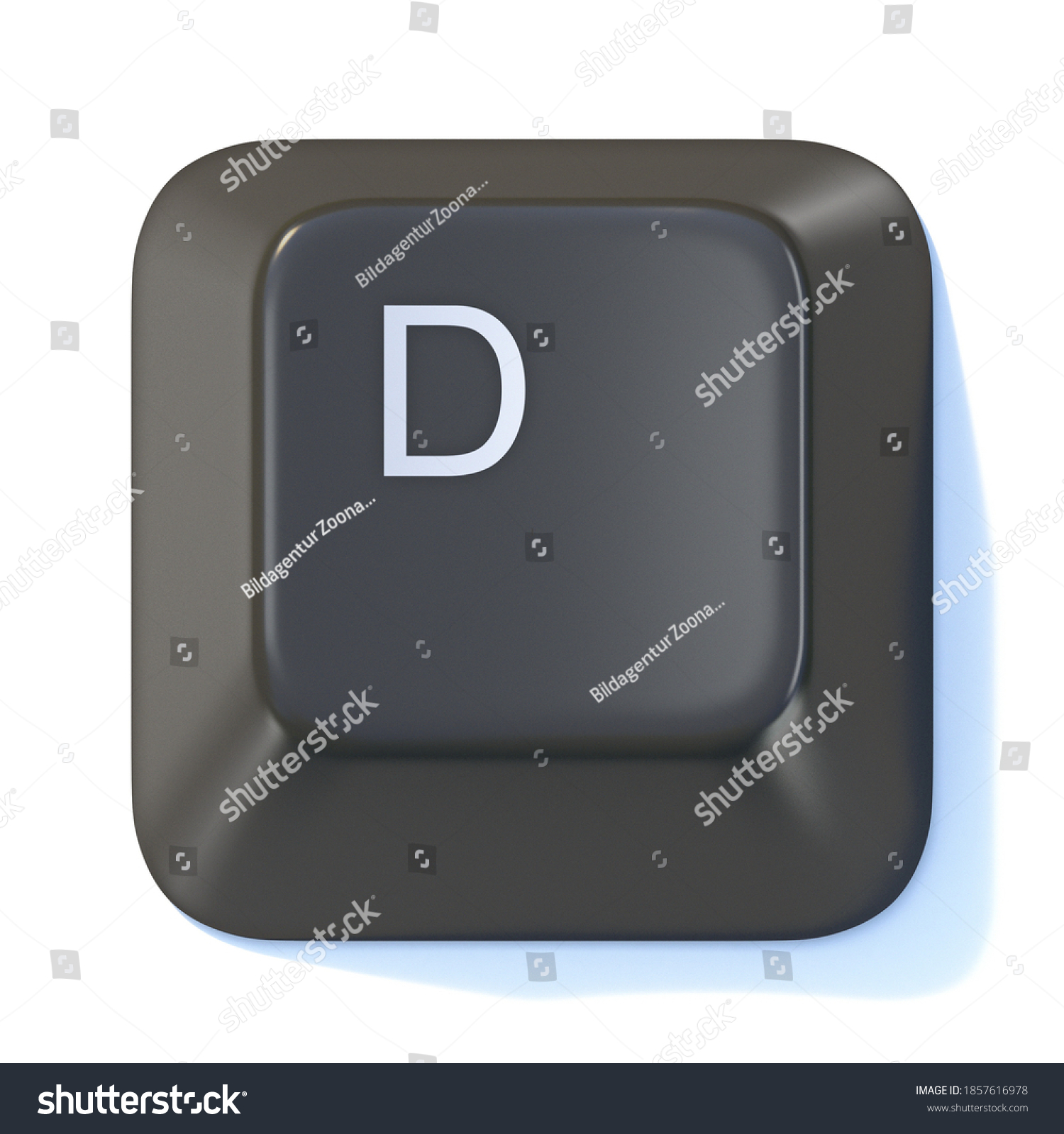 Black Computer Keyboard Key Letter D Stock Illustration 1857616978 ...