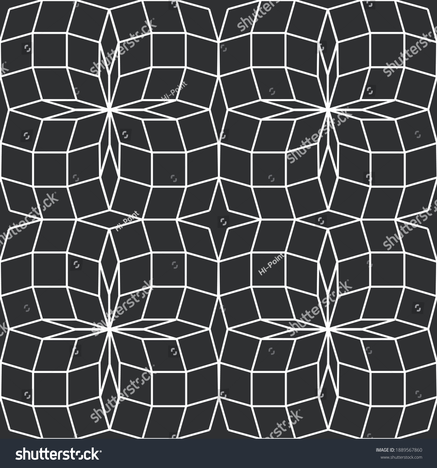 Mathematical Geometric Repeating 3d Line Pattern Stock Vector (Royalty ...