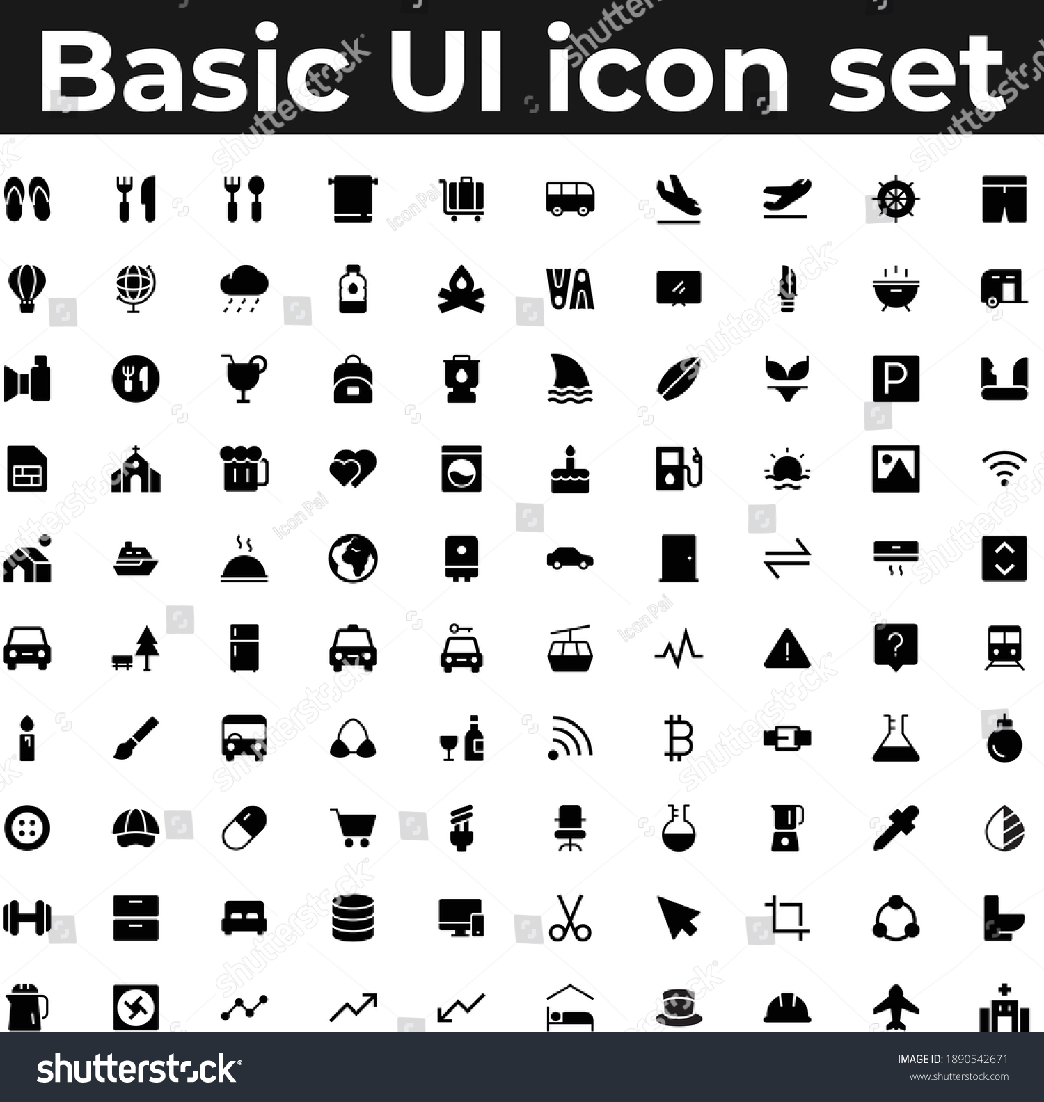 Basic App Web Ui Icons Stock Vector (Royalty Free) 1890542671 | Shutterstock