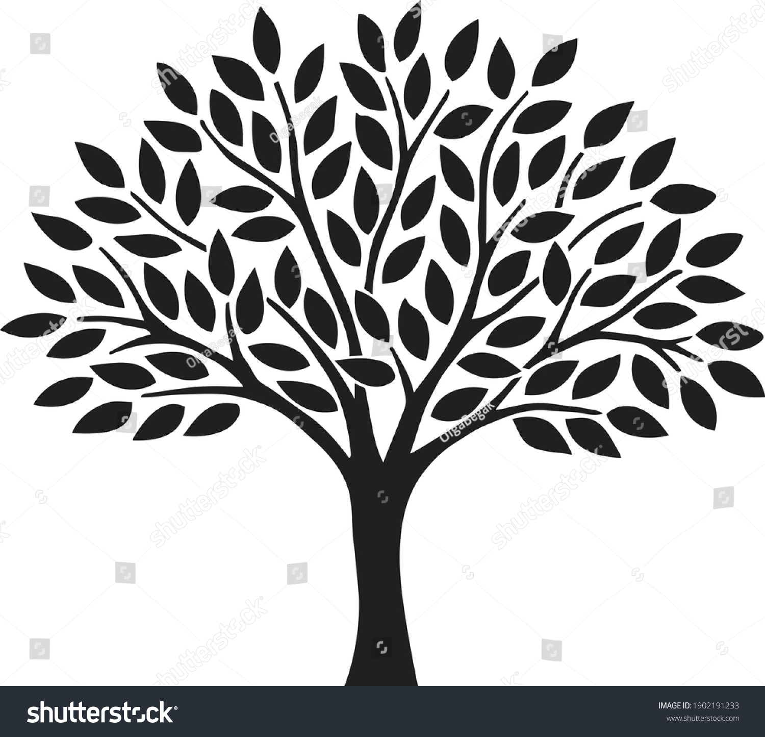 Clip Art Tree Silhouette
