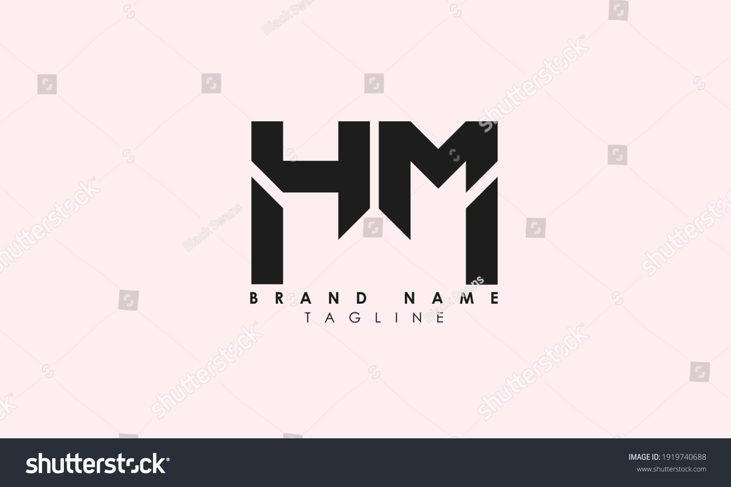 Alphabet Letters Initials Monogram Logo Hm Stock Vector (Royalty Free) 1919740688 | Shutterstock