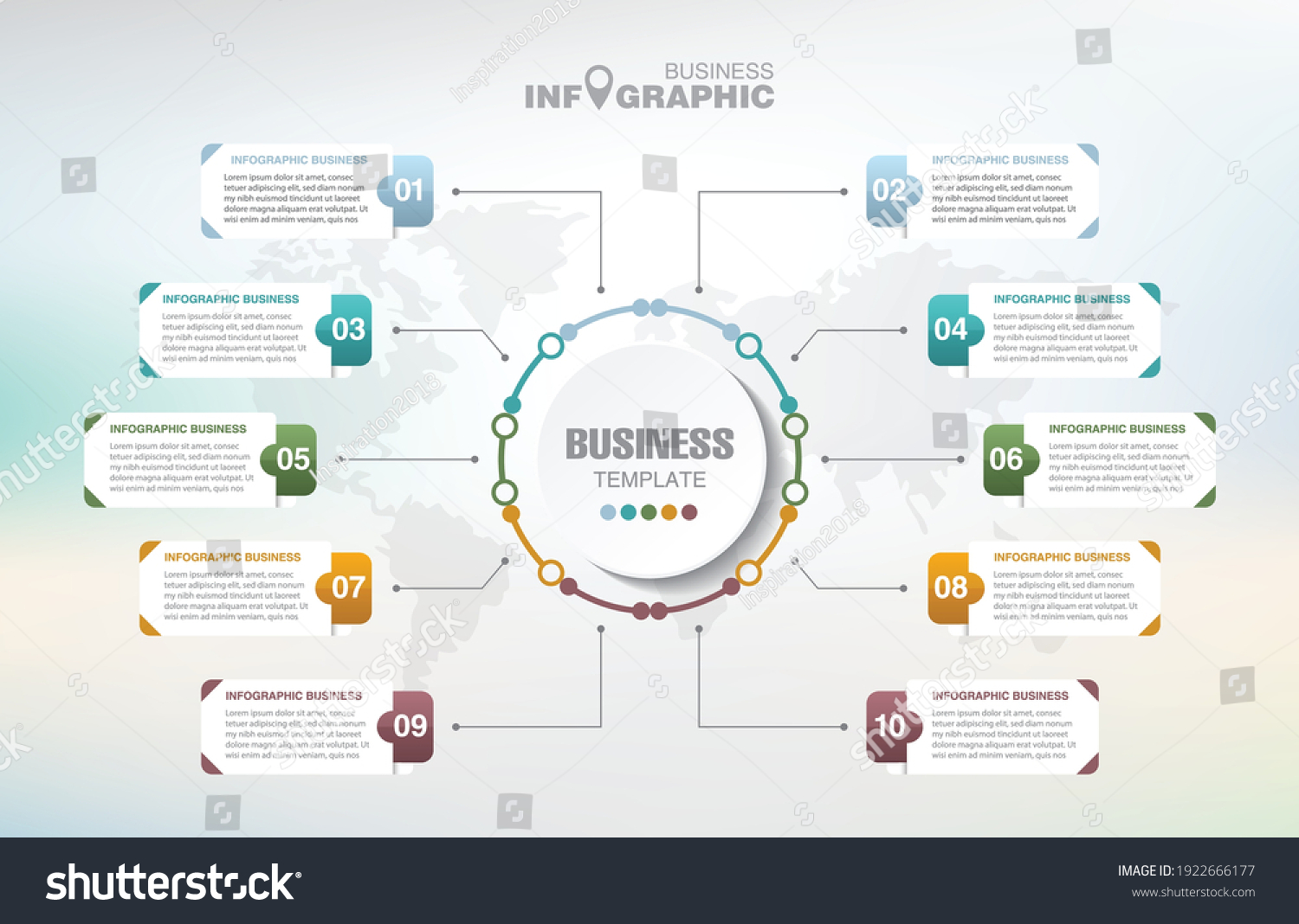 Infographics Business Data Elements Visualization Abstract Stock Vector ...