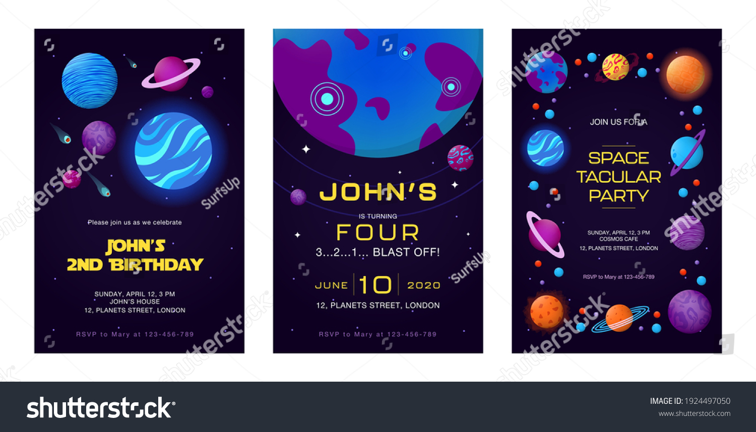 3,278 Space Theme Birthday Banner Images, Stock Photos & Vectors ...