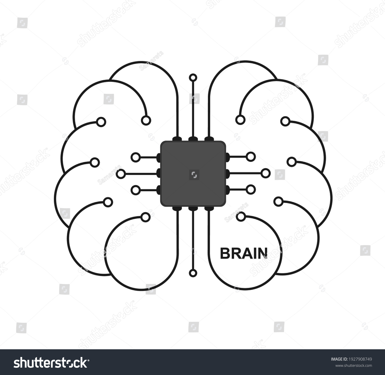 Machine Learning Artificial Intelligence Technological Background Stock ...