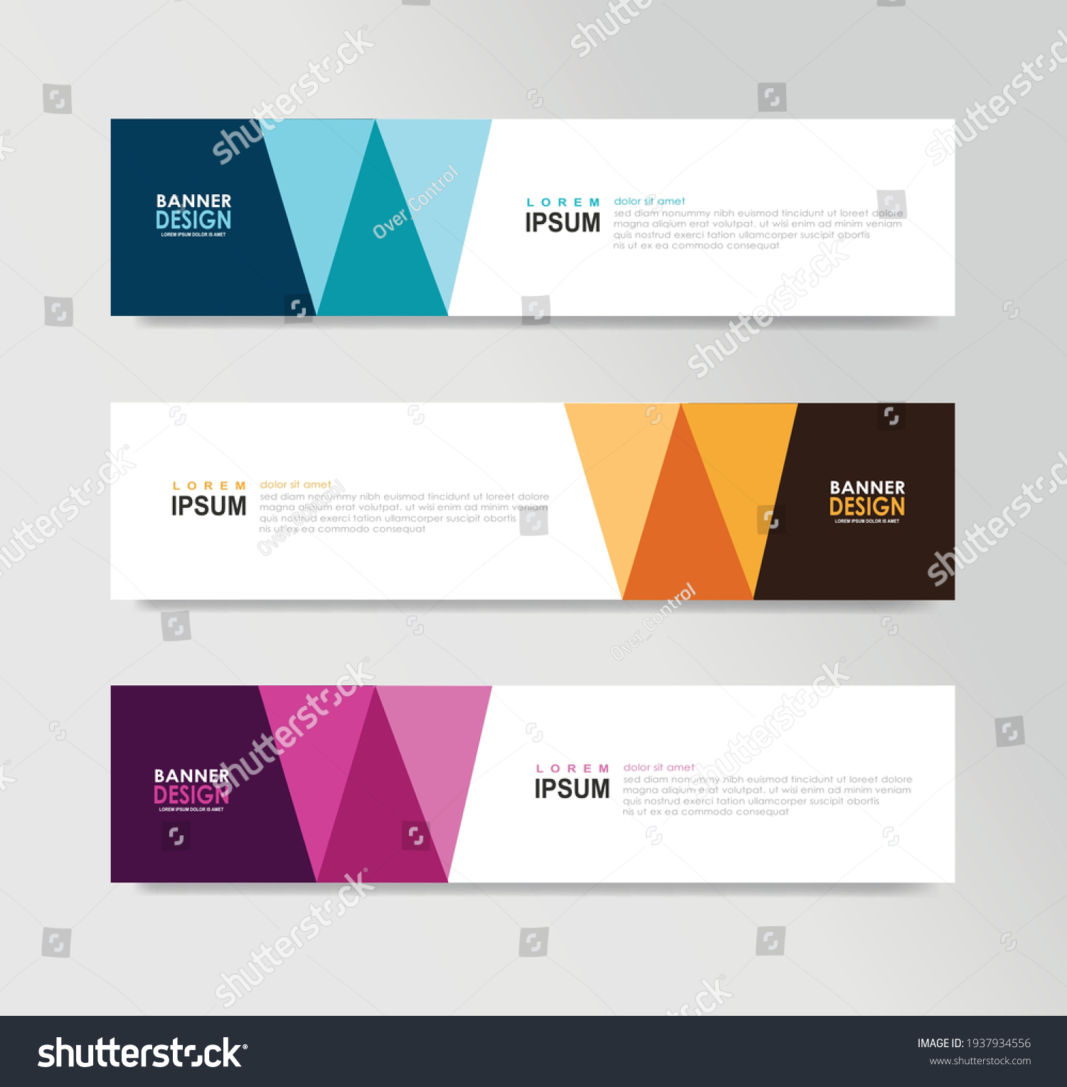 Vector Abstract Banner Design Web Template Stock Vector (Royalty Free ...