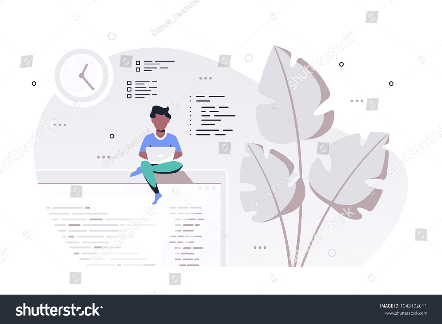 Coding Programming Application Development Concept Black Stock Vector Royalty Free 1943192011