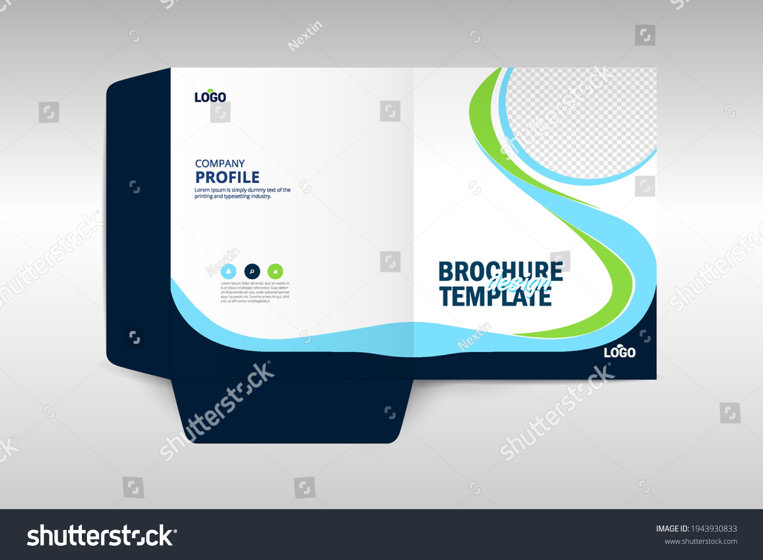 Folder Design Documents Files Layout Posting Stock Vector (Royalty Free ...