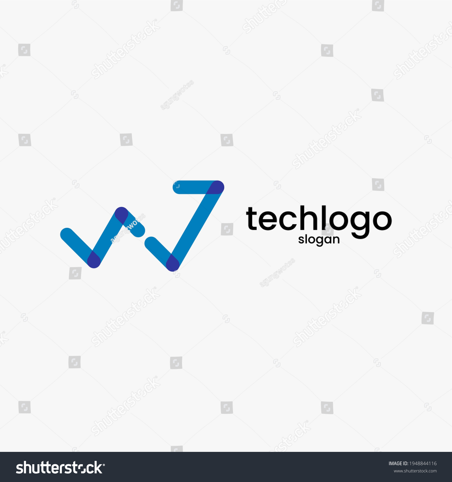 Wj Tech Logo Simple Free Vector Stock Vector (Royalty Free) 1948844116 | Shutterstock