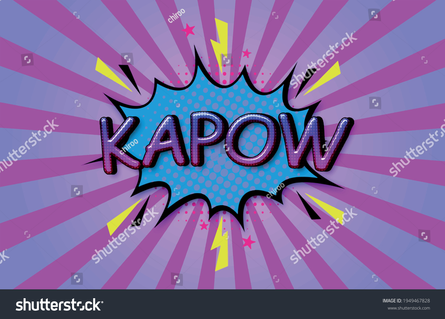 Kapow Comic Speech 3d Text Style Stock Vector (Royalty Free) 1949467828 | Shutterstock